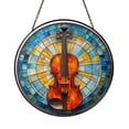 Classical Violin Art Stained Glass Style Window Hanging - Walmart.com