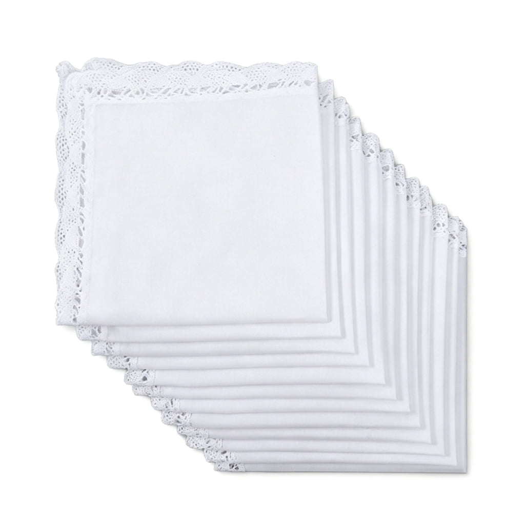 Classical White Handkerchief Multipurpose Cotton Handkerchiefs ...