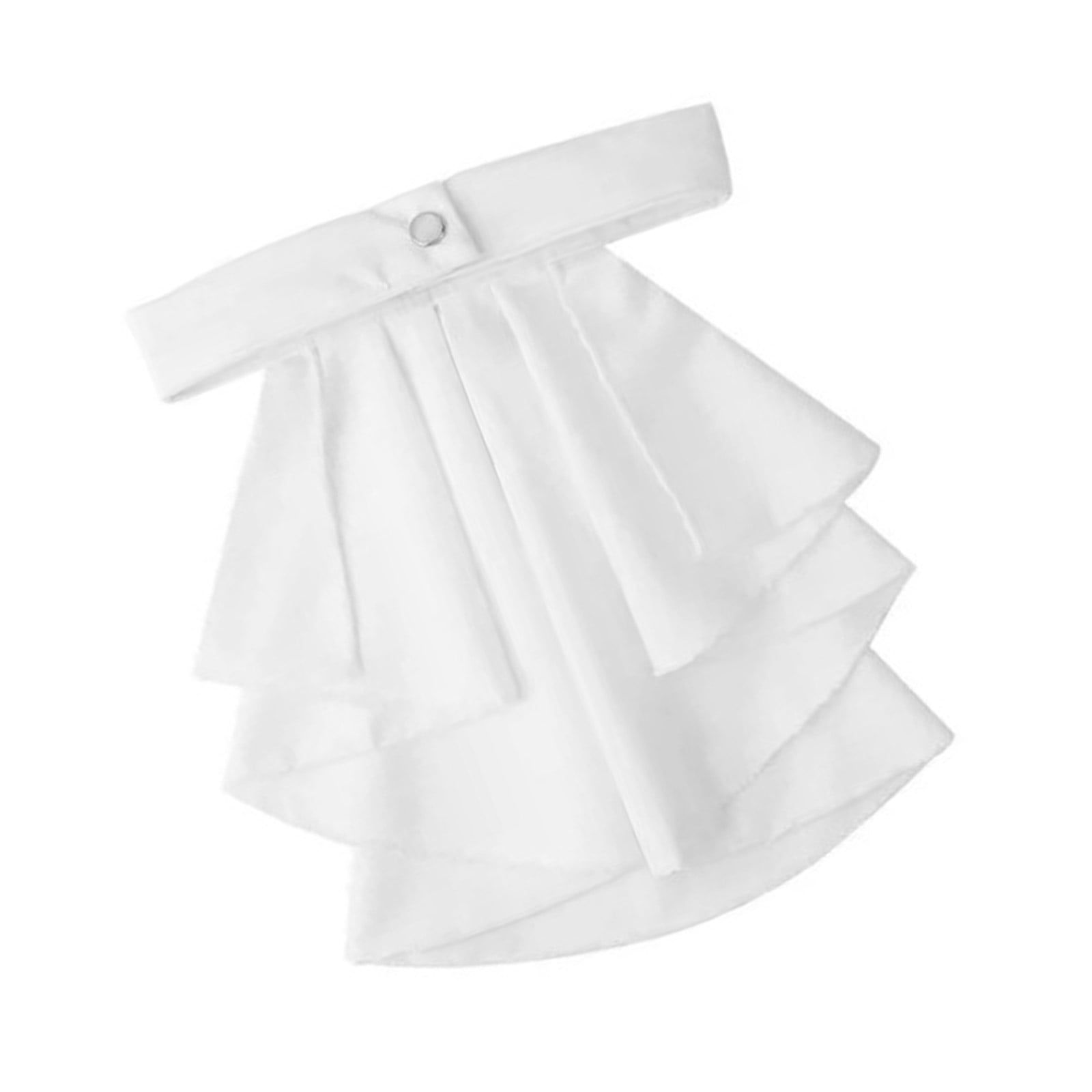Classical White Jabot Tie with Ruffled Victorian Colonial Neckwear ...