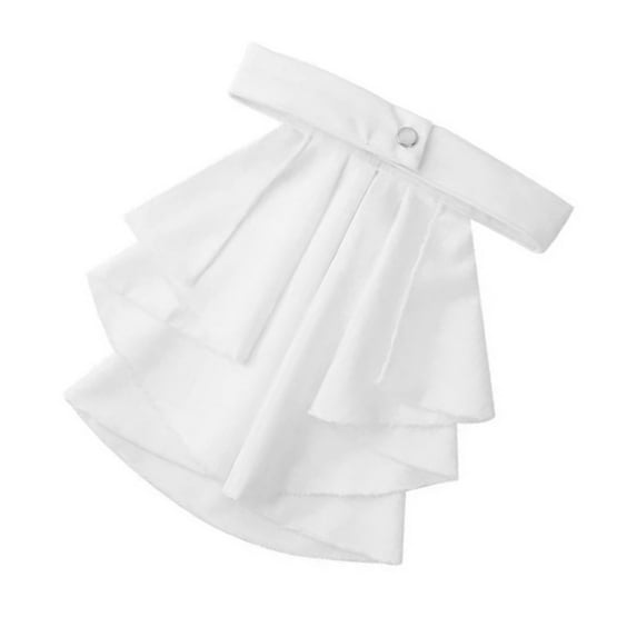 Classical White Jabot Tie with Ruffled Victorian Colonial Neckwear ...