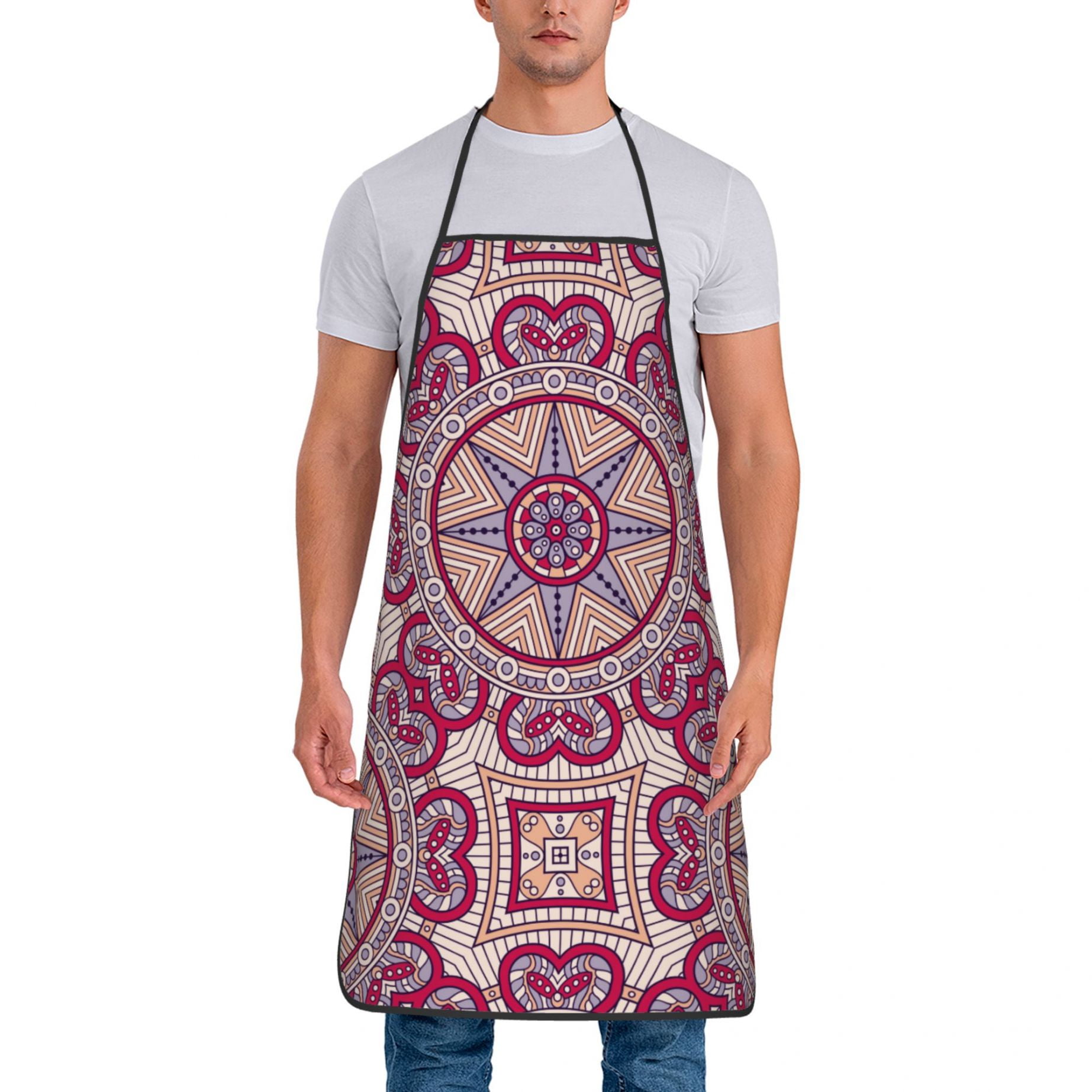 Classical ethnic pattern background (1) Aprons for Women Men Waterproof ...