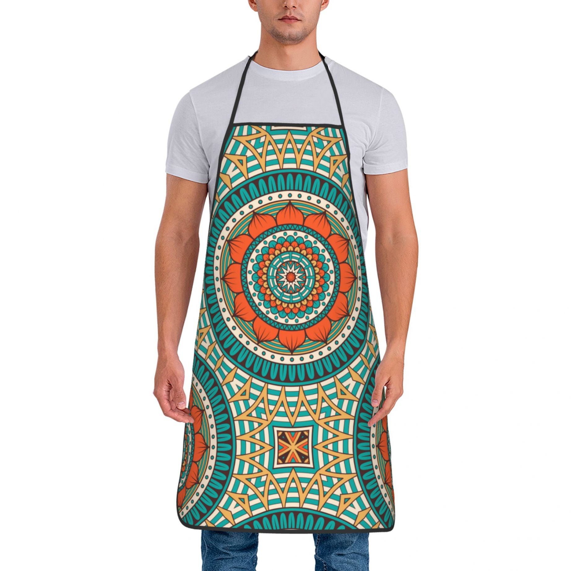 Classical ethnic pattern background (4) Aprons for Women Men Waterproof ...