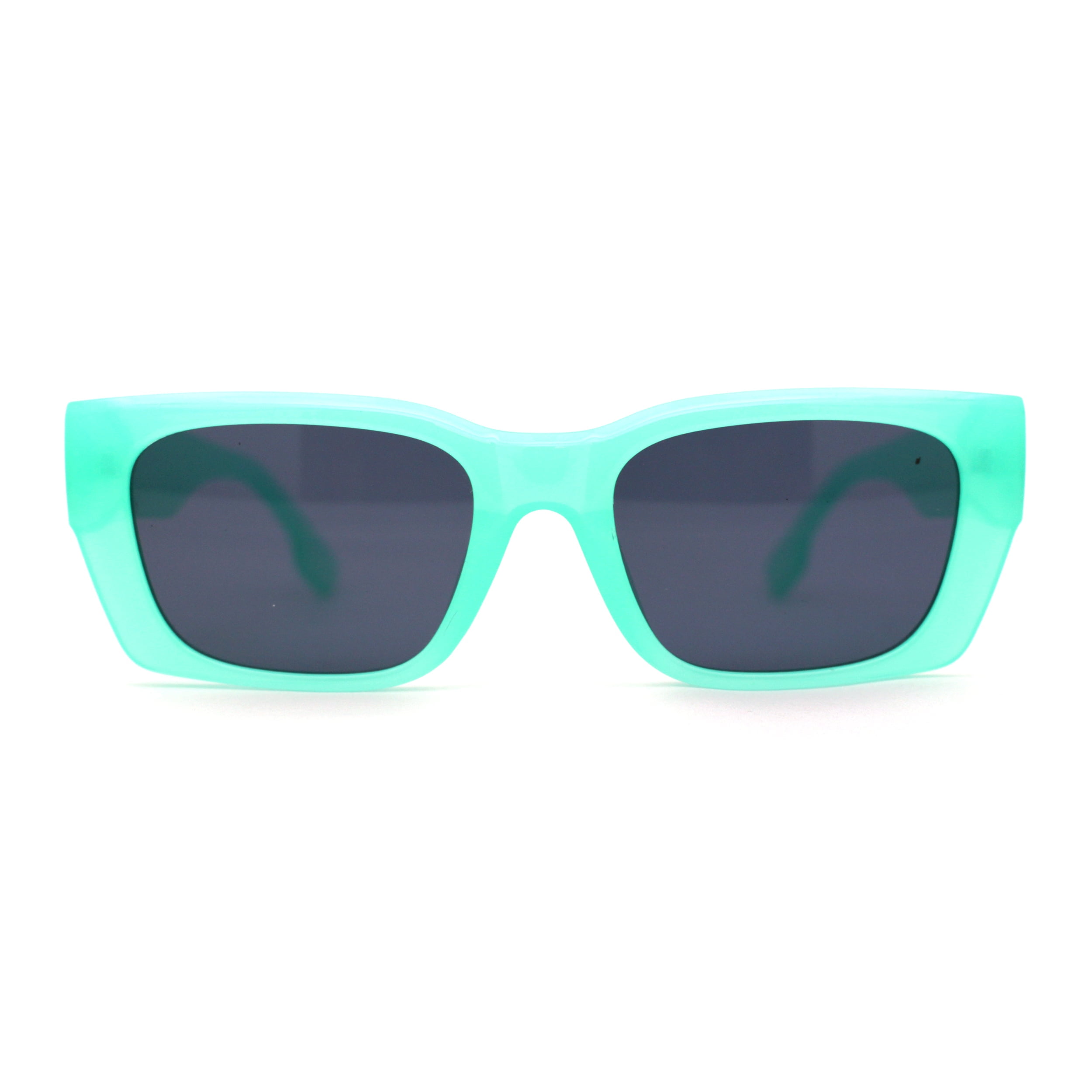 Classically Square Narrow Rectangle Plastic Womens Sunglasses Blue ...