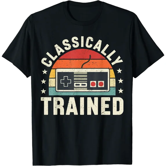 Classically Trained Arcade Gaming Controller Retro Gamers T-Shirt ...