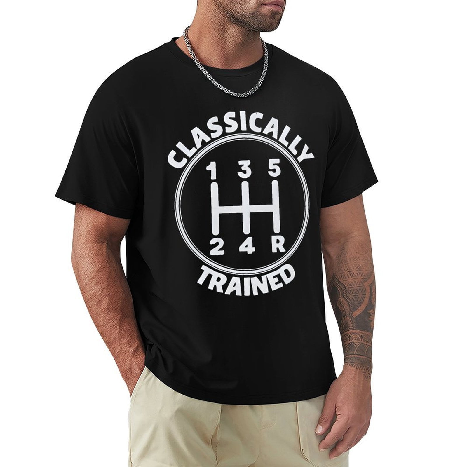 Classically Trained Men's HD Print Classic Short Sleeve T-Shirts Black ...