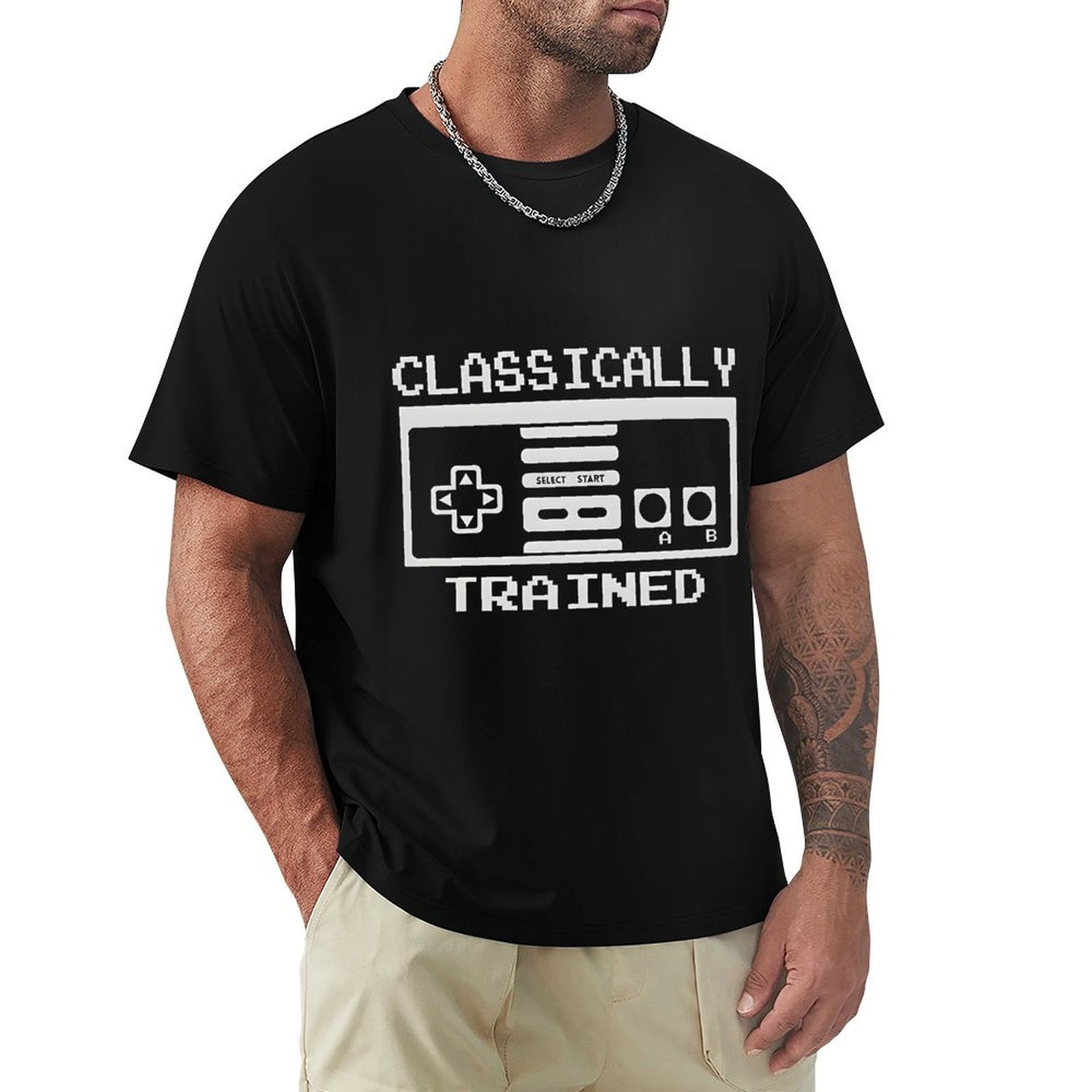 Classically Trained Men's HD Print Classic Short Sleeve T-Shirts Black ...