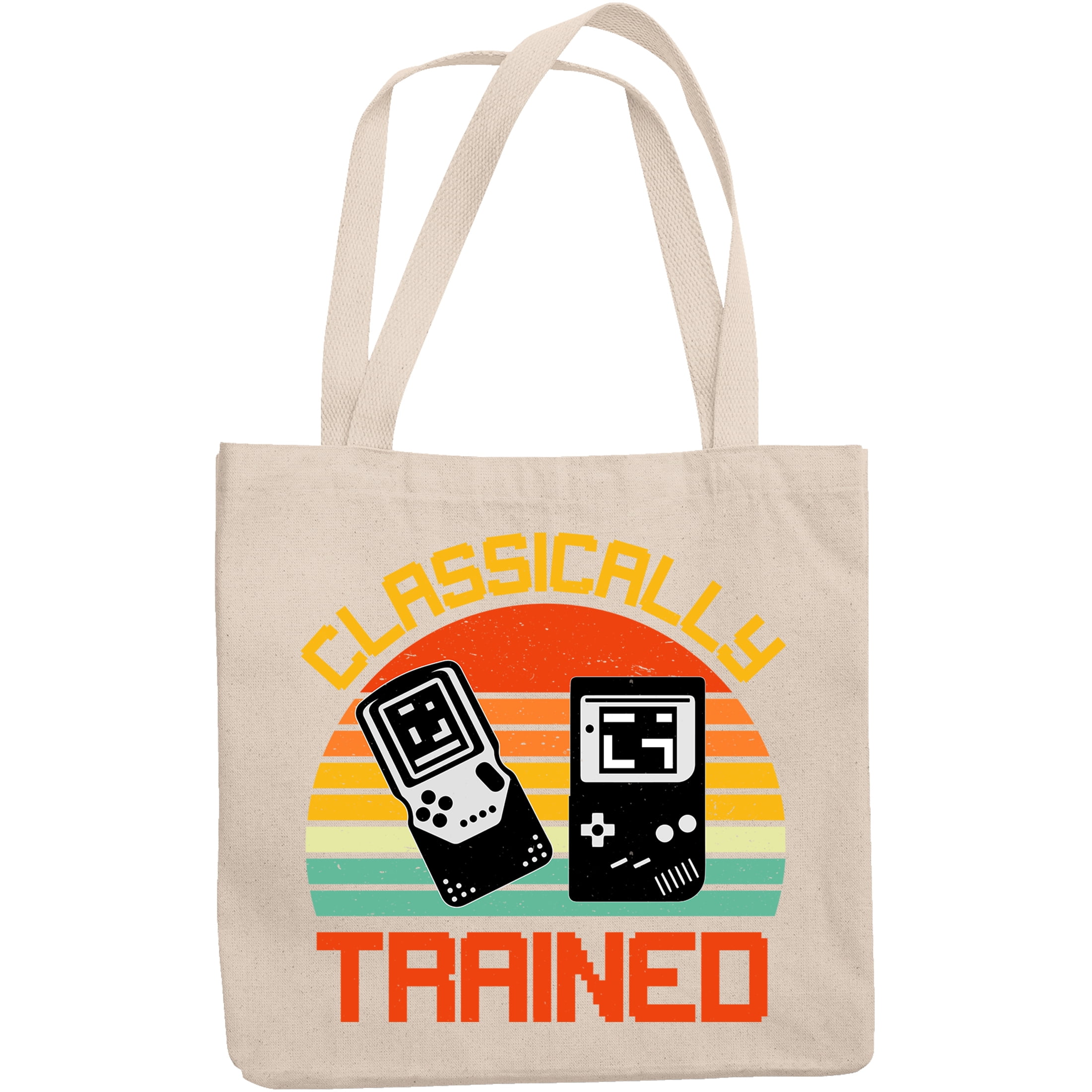 Classically Trained, Retro Video Gamer, 12oz Canvas Tote Bag - Walmart.com