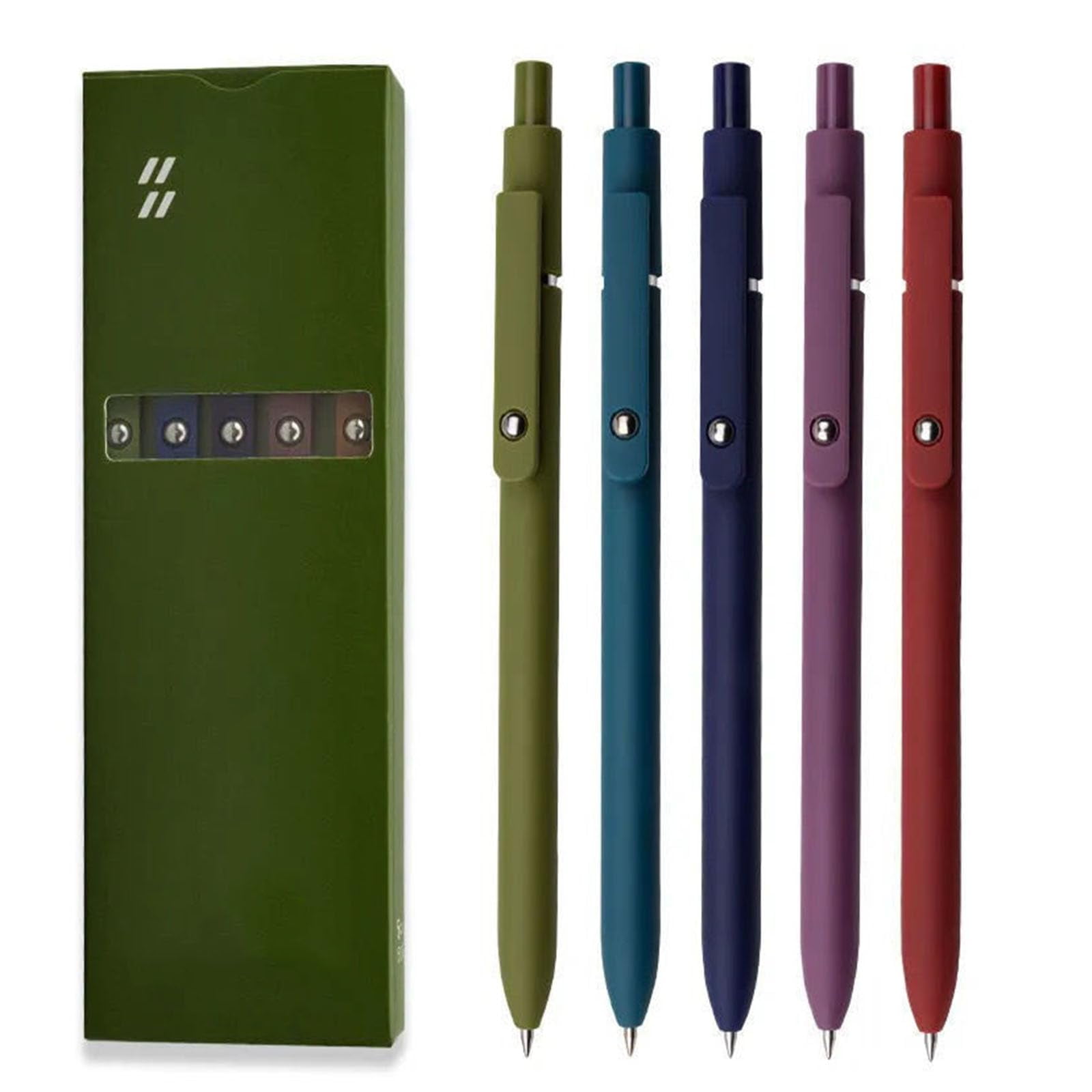 Classicccock 5 PCS Gel Ink Pens, 0.5mm Medium Tip Black Ink Roller Ball ...