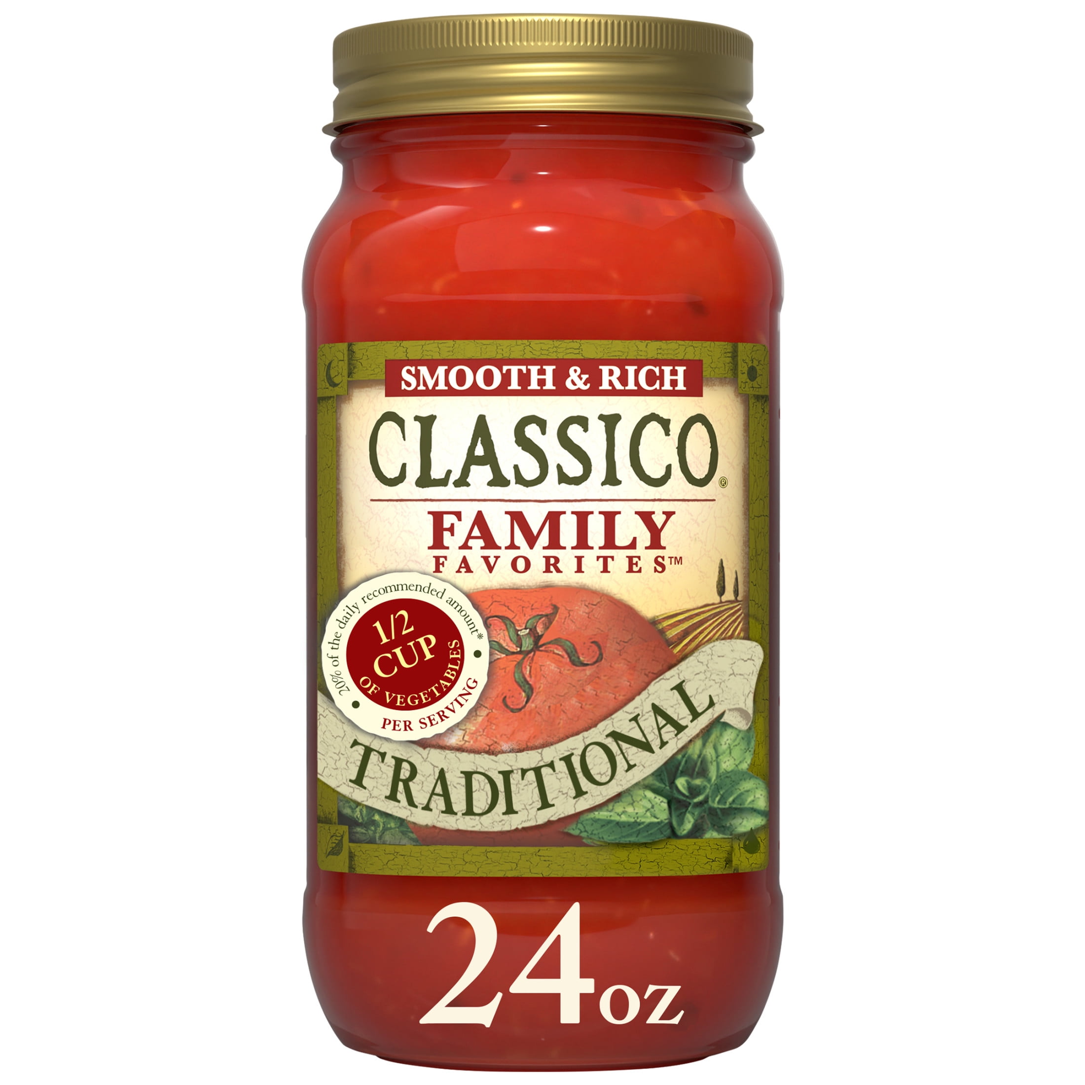 Classico Family Favorites Traditional Smooth & Rich Pasta Sauce, 24 oz ...