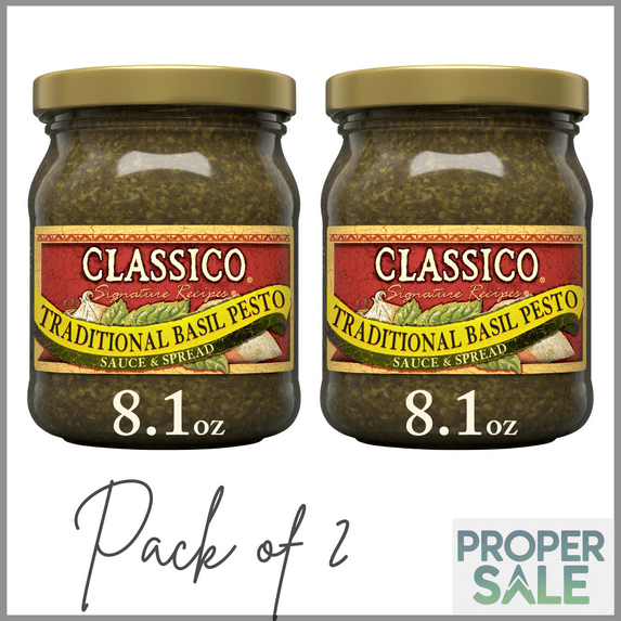 Classico Signature Recipes Traditional Basil Pesto Sauce & Spread, 8.1 ...