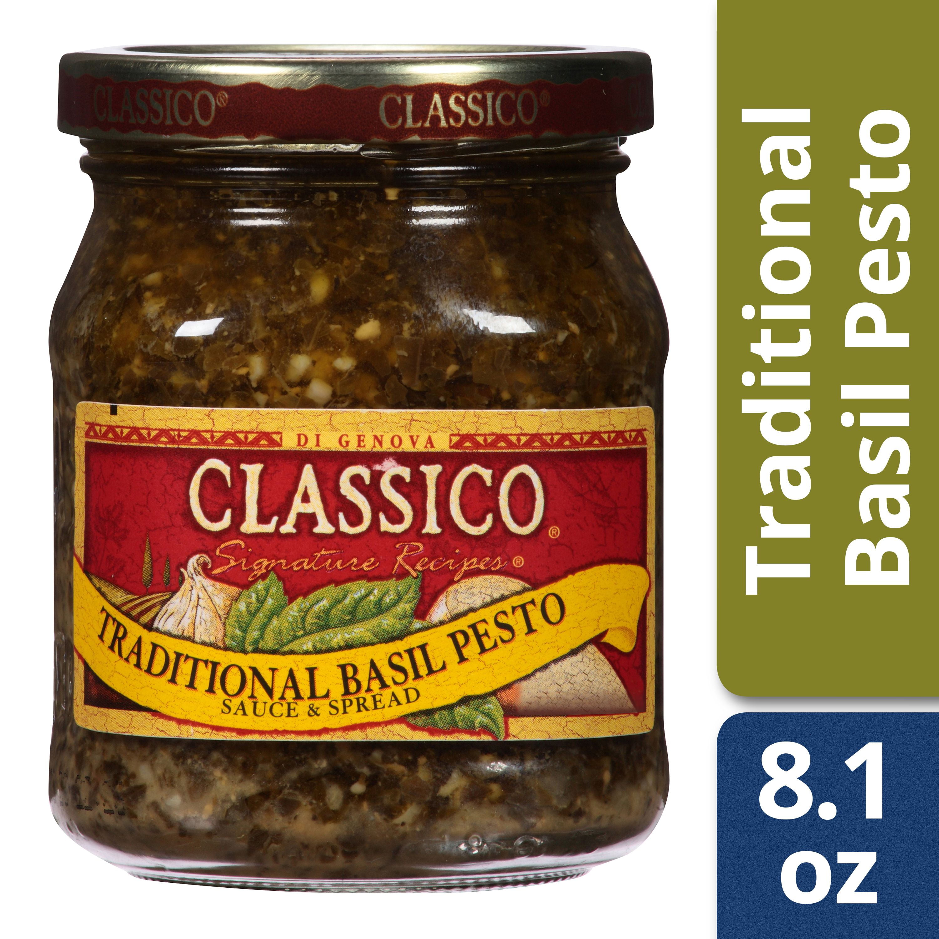 Classico Traditional Basil Pesto Sauce & Spread, 8.1 oz Jar - Walmart.com