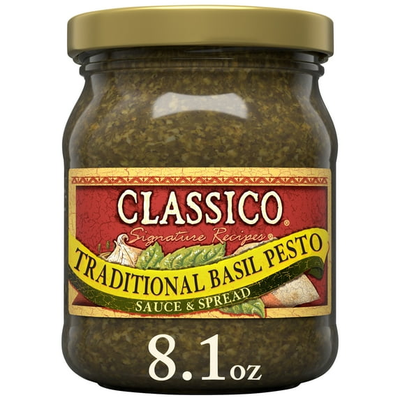 Classico Signature Traditional Basil Pesto Sauce & Spread, Gluten-Free ...