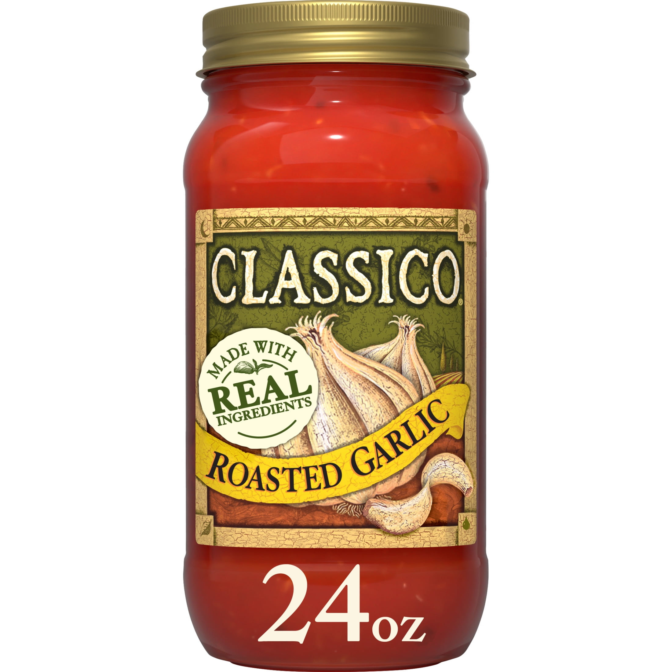 Classico Roasted Garlic Tomato Spaghetti Pasta Sauce, 24 oz. Jar ...