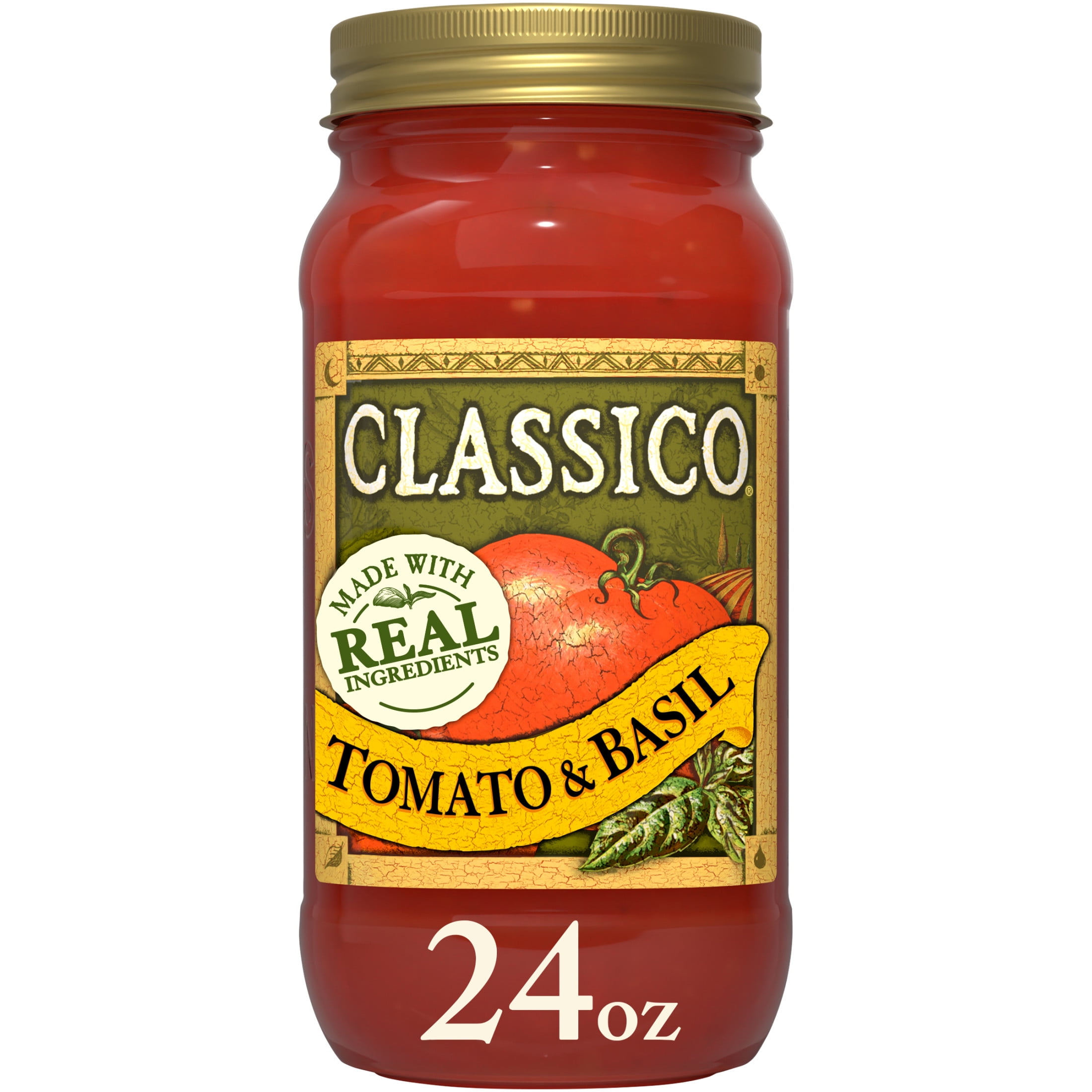 Classico Fresh Italian Tomato & Basil Spaghetti Pasta Sauce, 24 oz. Jar ...