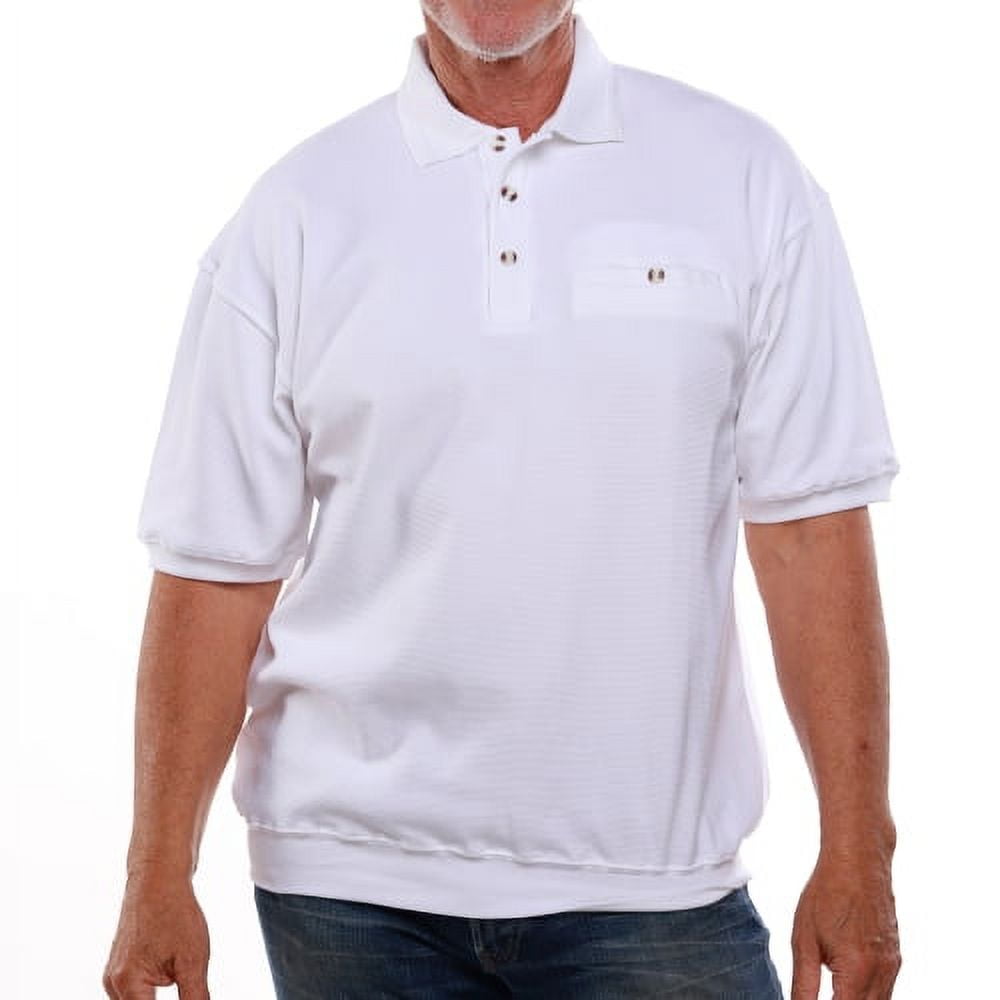 Classics by Palmland Short Sleeve Banded Bottom Polo Shirt with Pocket ...