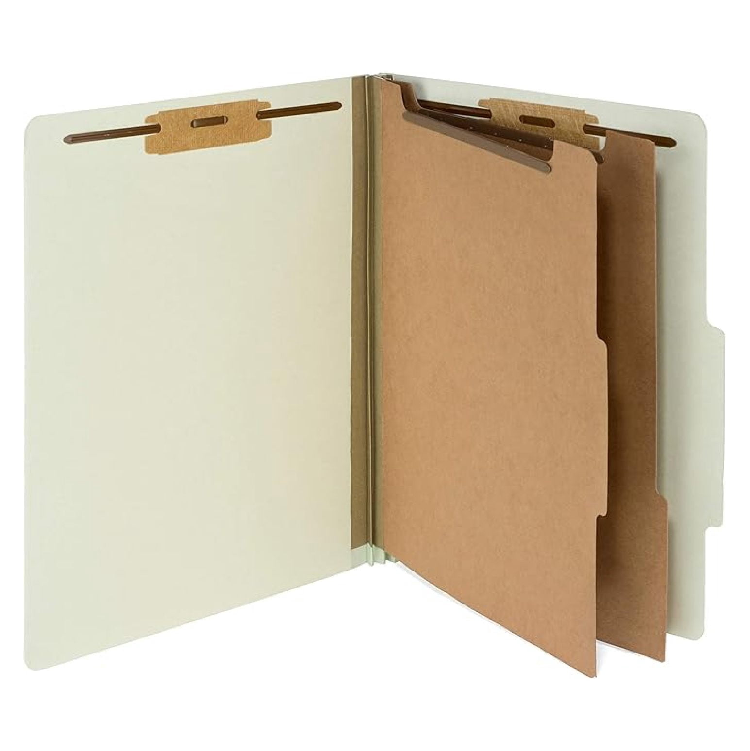 Classification Folders Letter Size - 10 Pack Green 2-Divider - 2 Inch ...