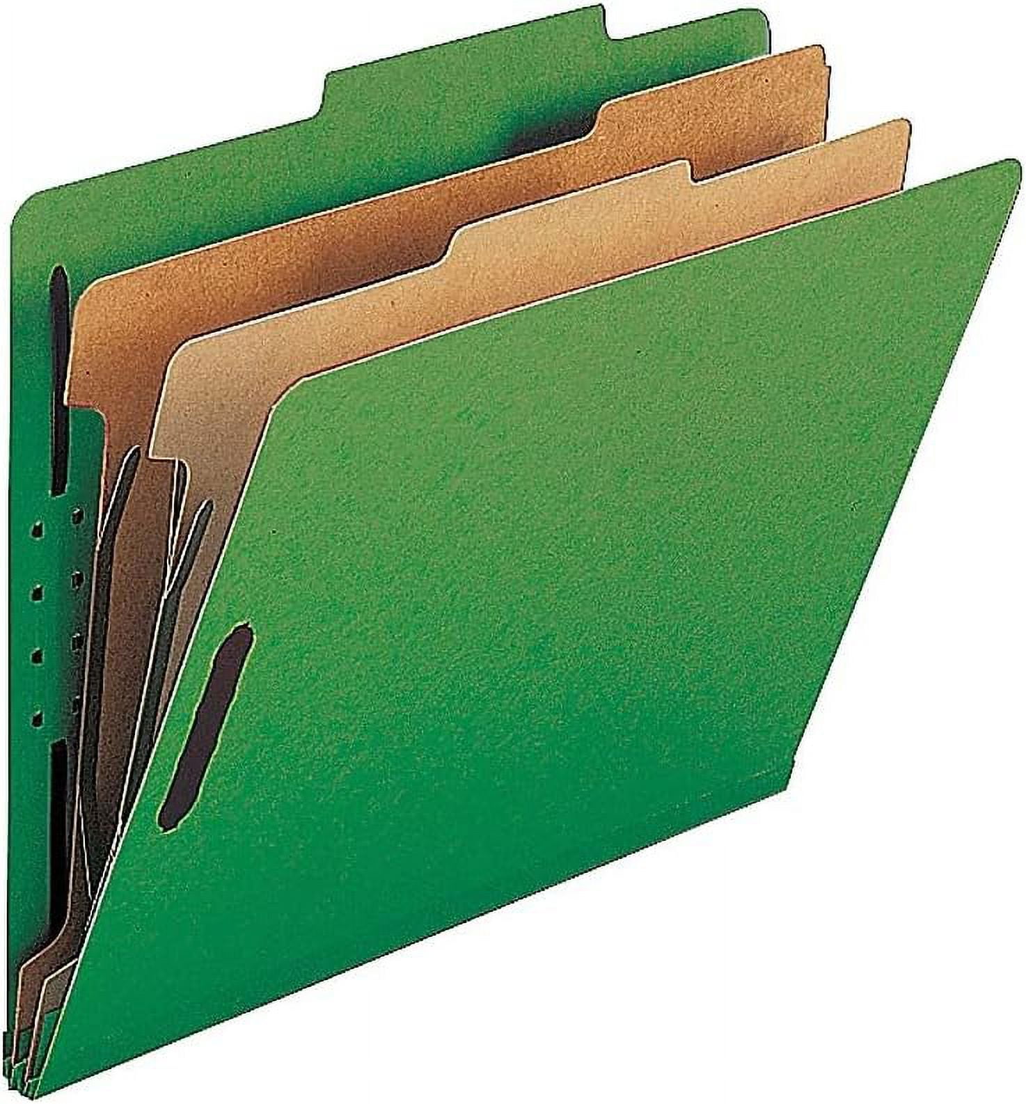 Classification Folders,w/Fstnrs,2 Dvdrs,Legal,10/BX,GN, Sold as 1 Box ...