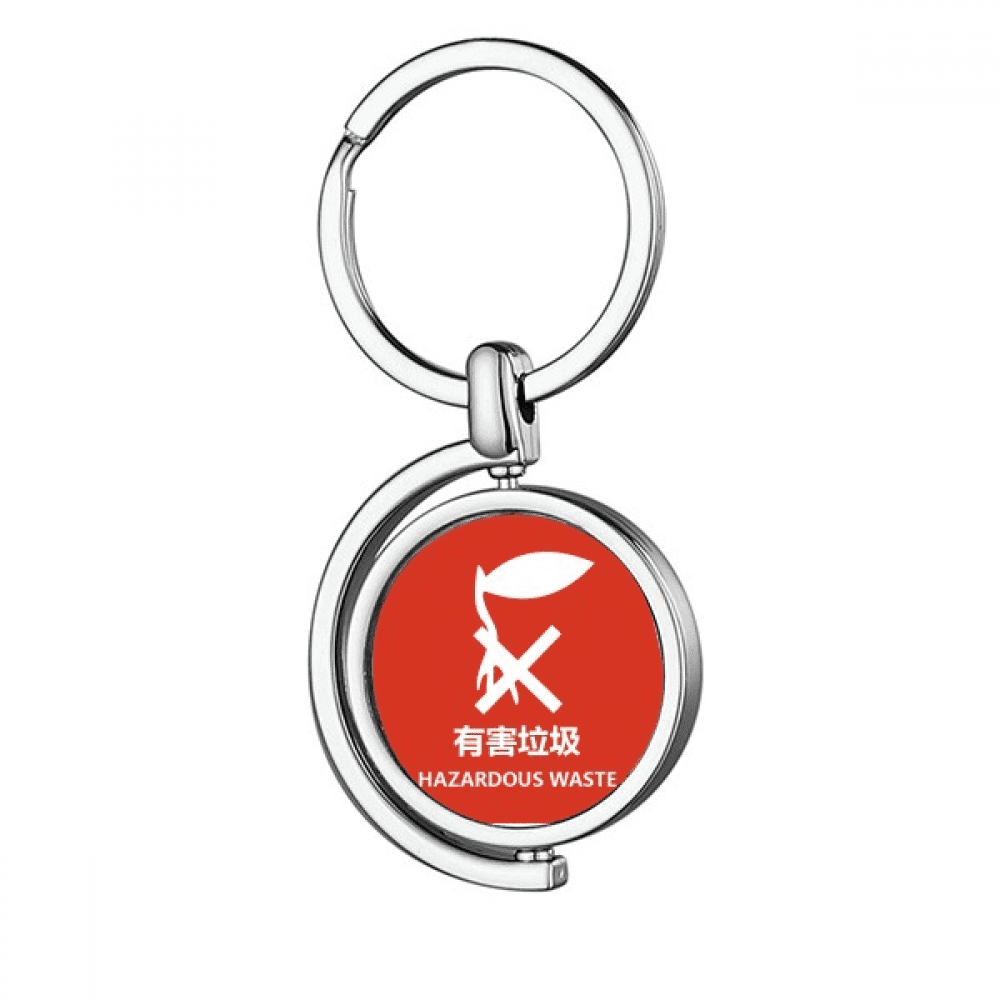Classification Treatment Hazardous Waste Rotating Keychain Metal ...