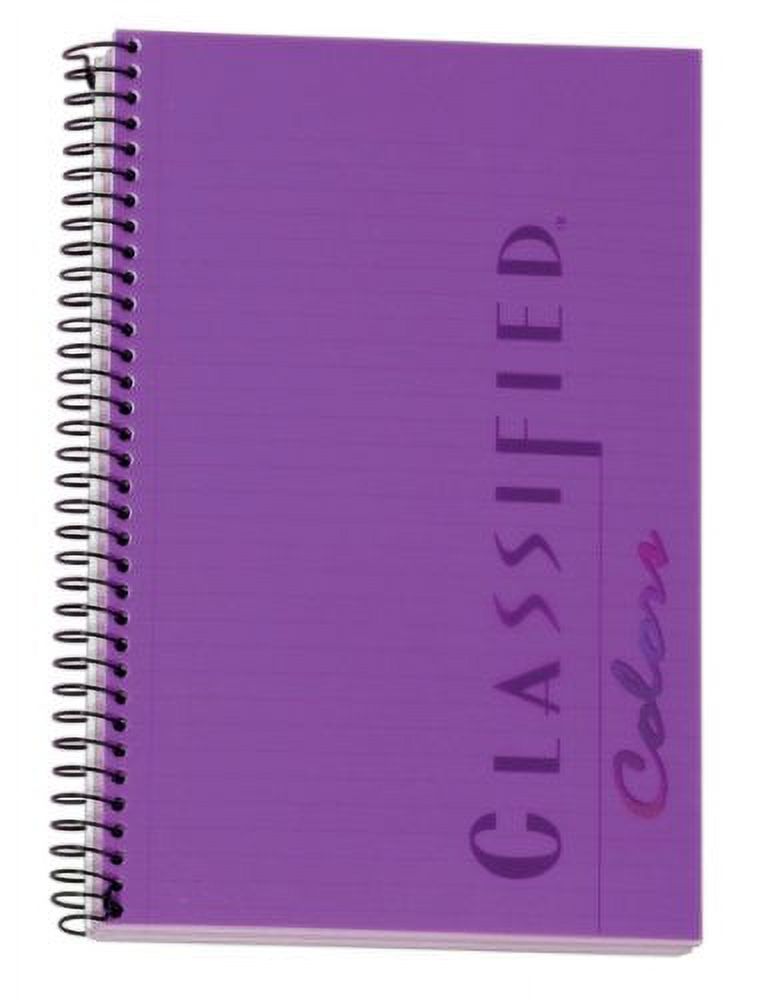 Classified Colors Notebook, Narrow, 8 1/2 X 5 1/2, Orchid, 100 Sheets ...