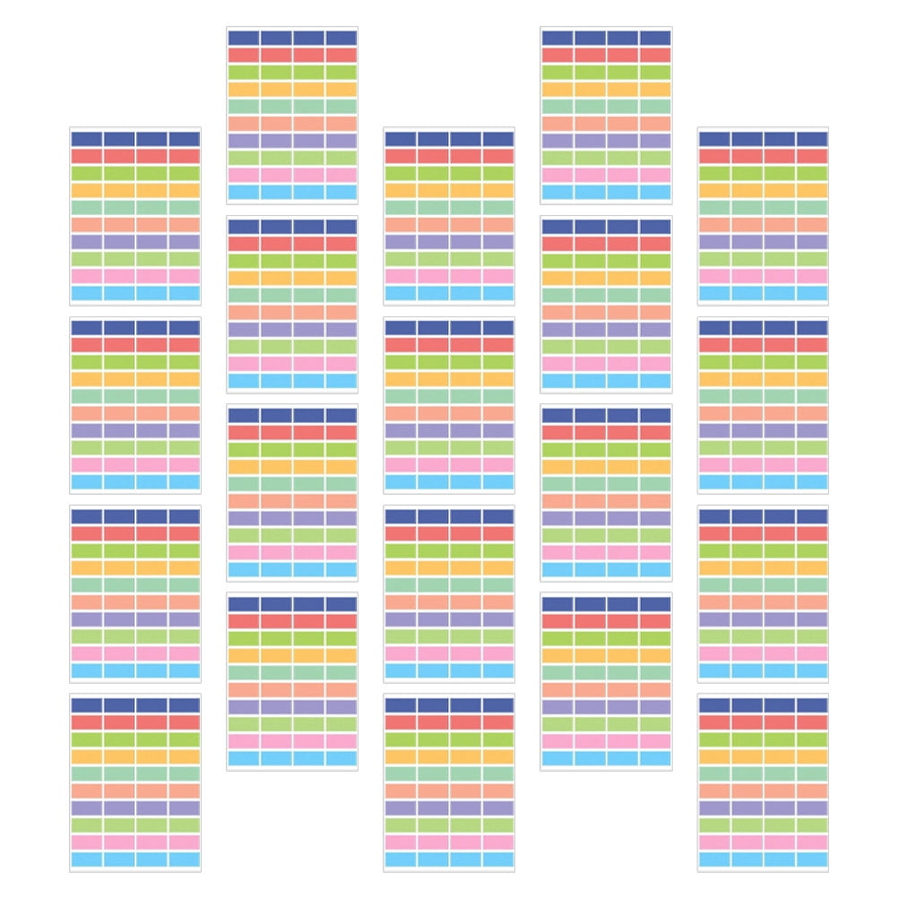 Classified Sticker Tag Rectangular Color Coding Stickers Water Bottle ...