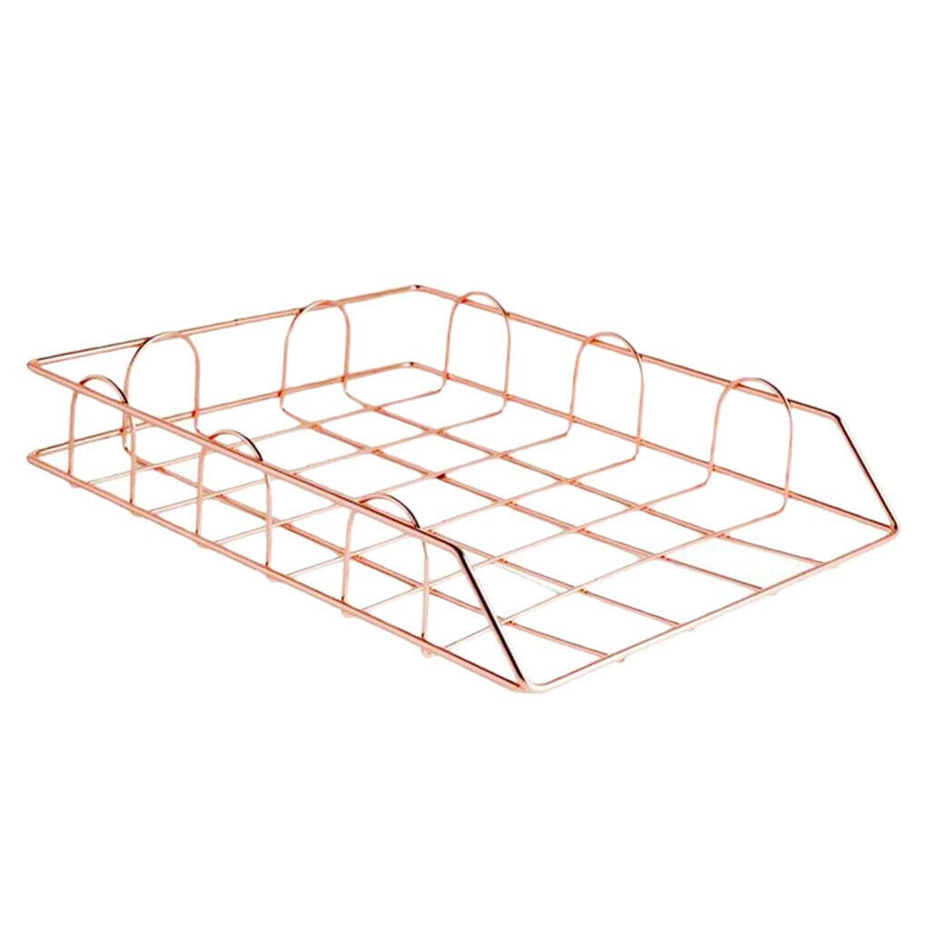 Classipro Metal Rose Gold Office Supplies File Stackable Horizontal ...