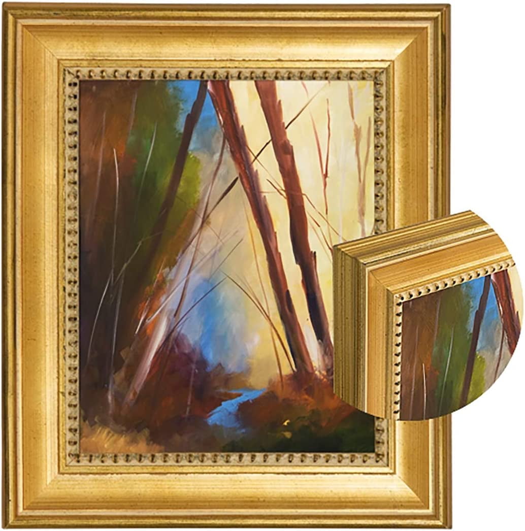 Classique 55 Gold Leaf Solid Wood Art Frame 2" Width and 1/4" Rabbet ...