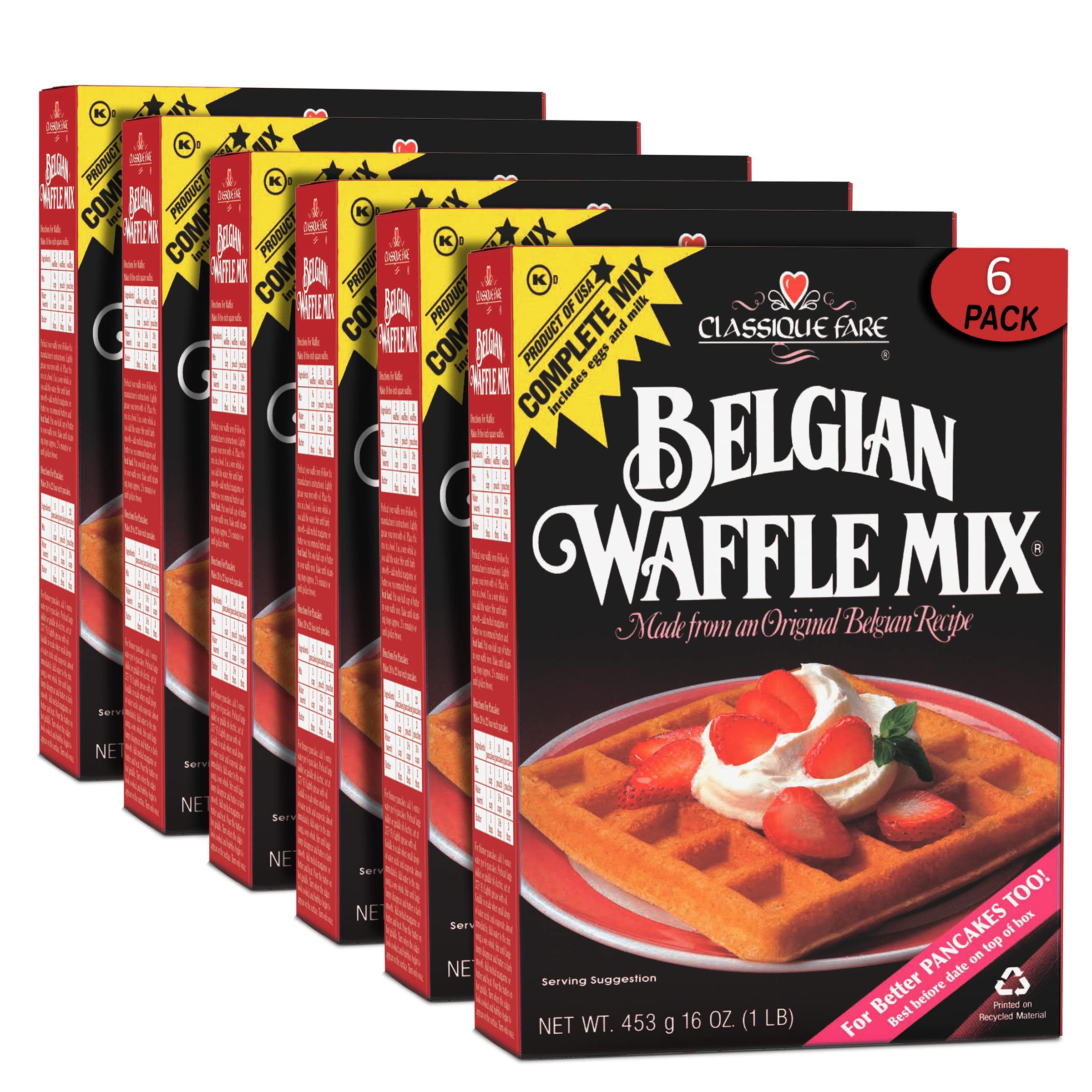 Classique Fare Belgian Waffle IFF17 Mix - Makes Light and Crisp Waffles ...