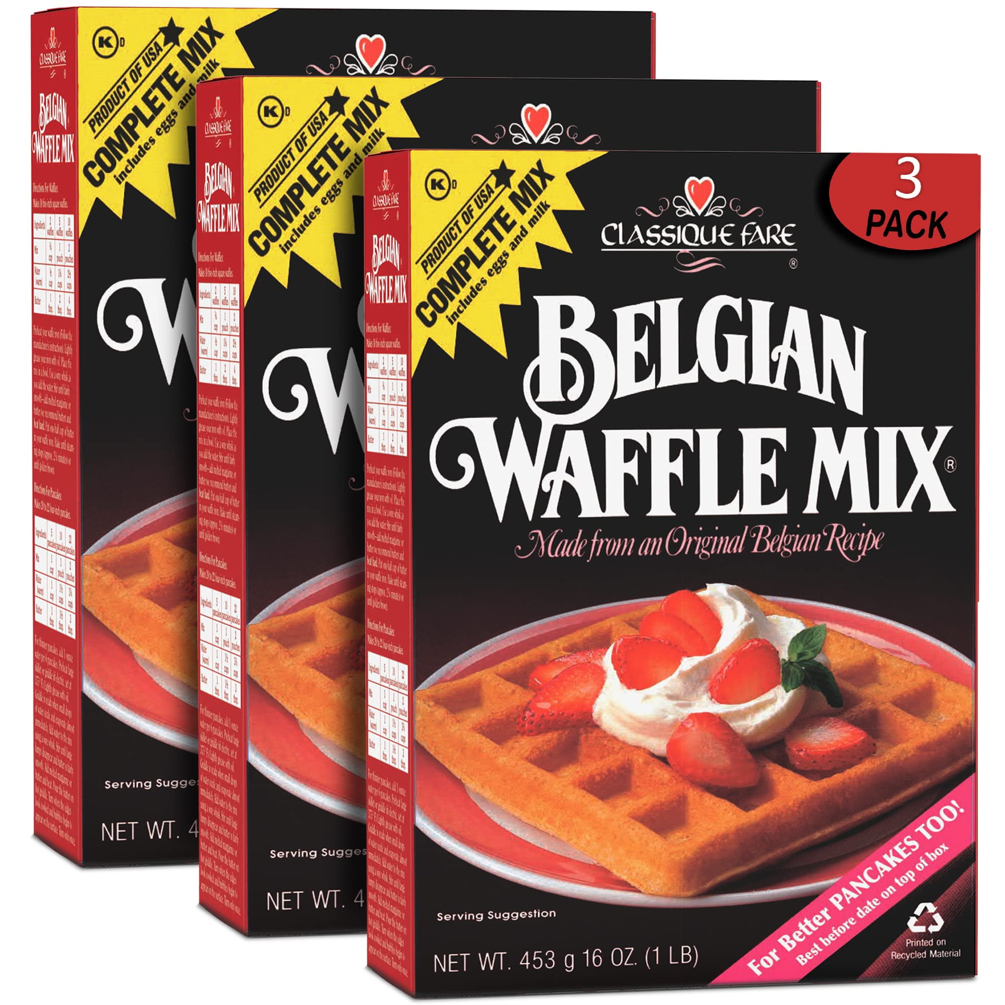 Classique Fare Belgian Waffle OIF8 Mix - Makes Light and Crisp Waffles ...