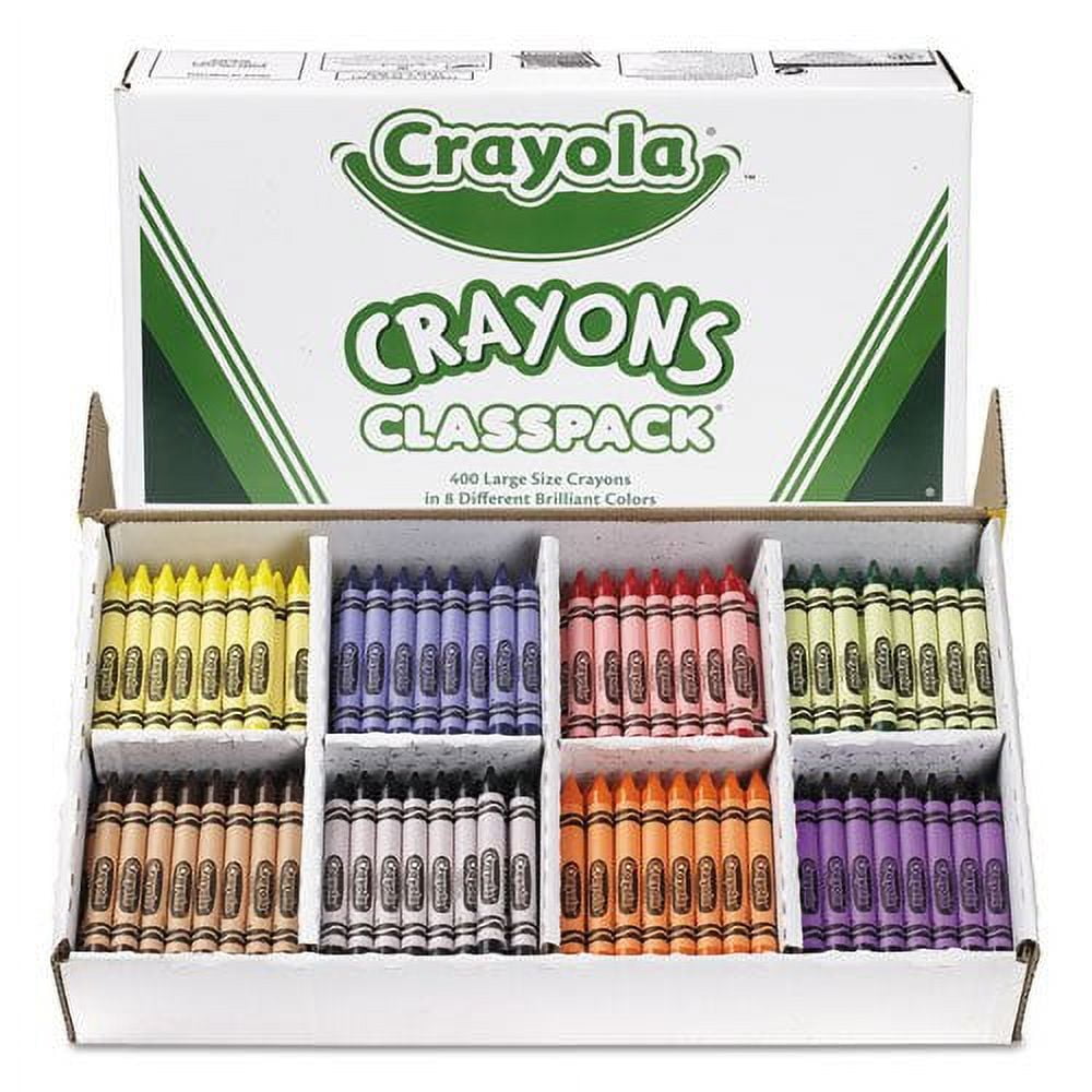 Classpack Large Size Crayons, 50 Each Of 8 Colors, 400/box - Walmart.com