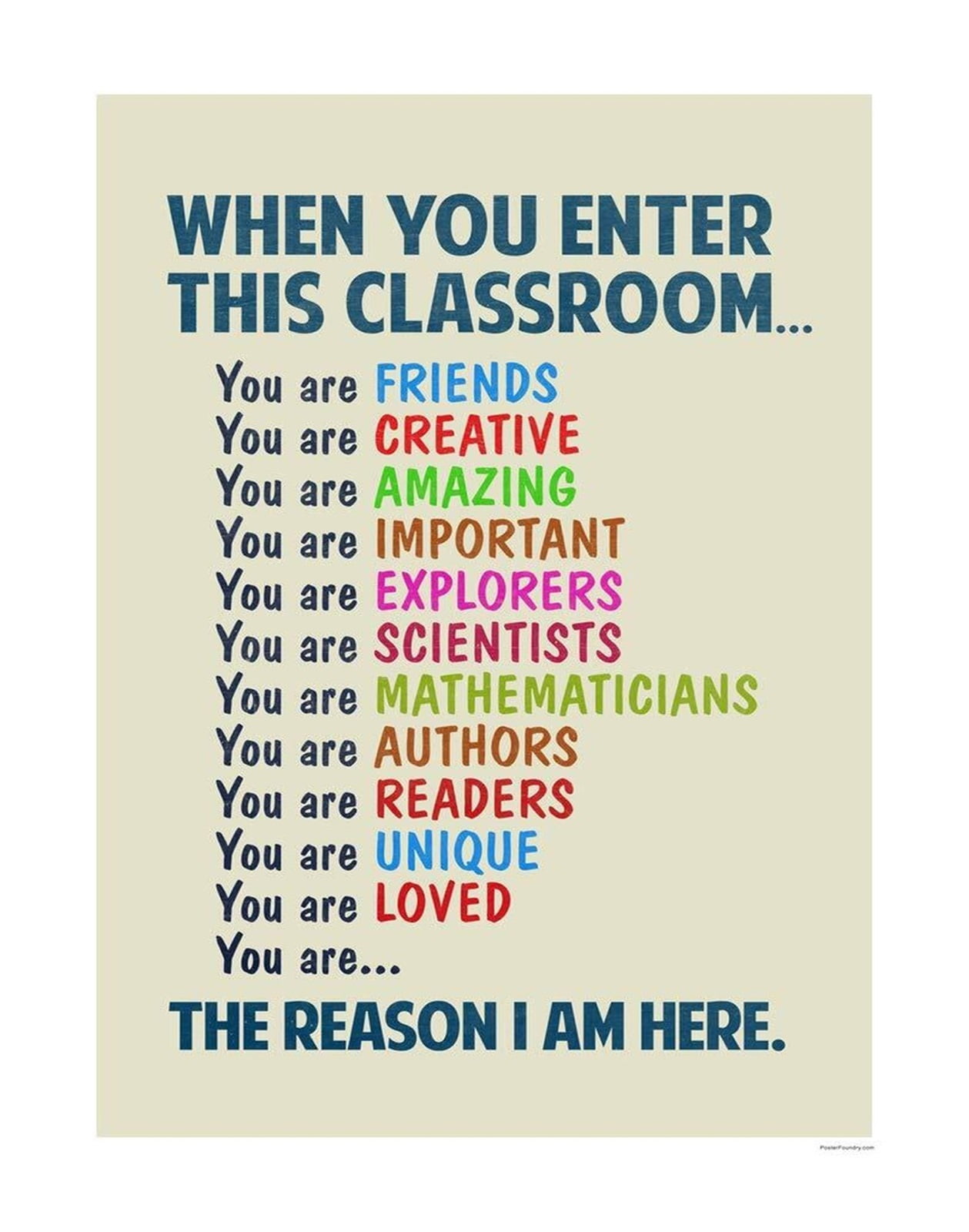 Classroom Art Print Classroom Rules Colorful Learning Lettering ...