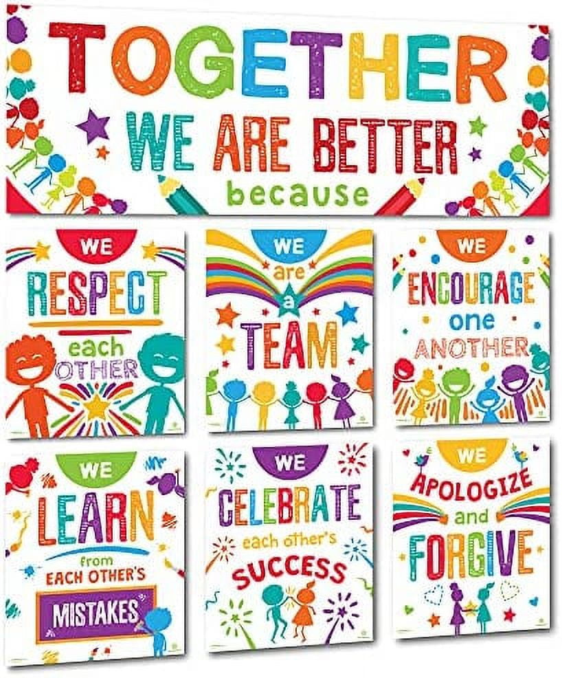 Classroom Banner Decorations and Poster Bulletin Board Set - Together ...