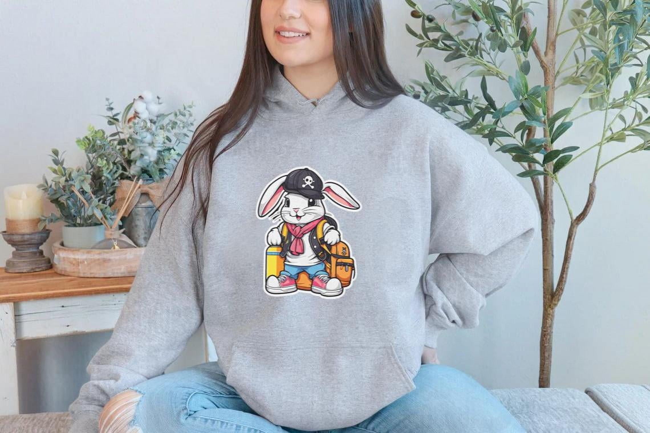 Classroom Bunny Hoodie Cute Back to School Rabbit Vibe, for men & women ...