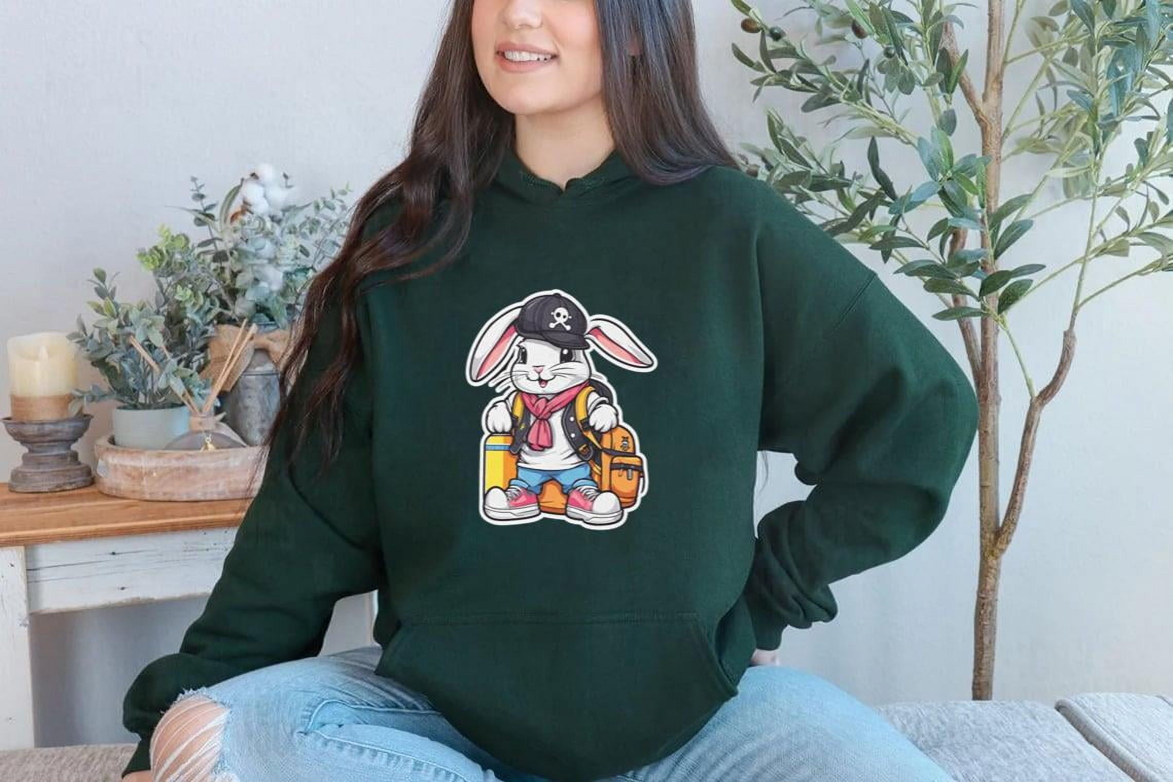 Classroom Bunny Hoodie Cute Back to School Rabbit Vibe, for men & women ...