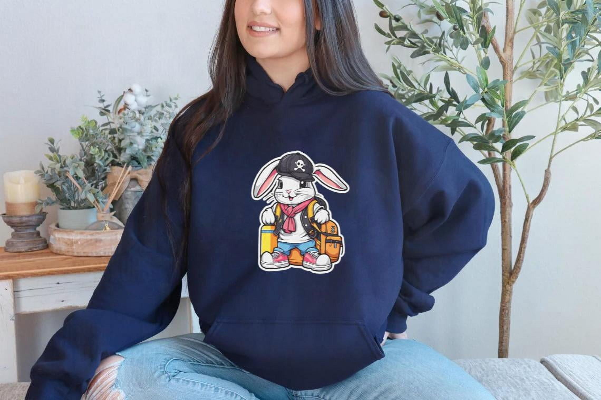 Classroom Bunny Hoodie Cute Back to School Rabbit Vibe, for men & women ...