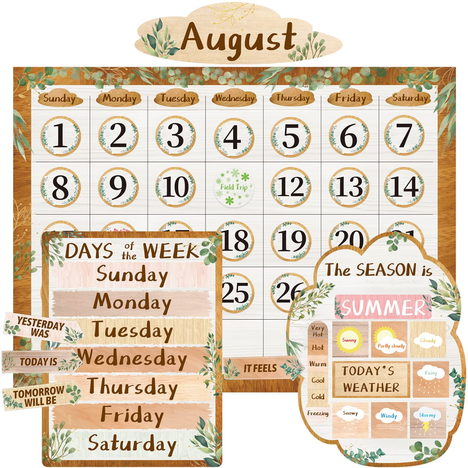 Classroom Calendar Boho Classroom Decoration for Teachers Safari ...