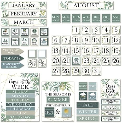 Classroom Calendar Set Bulletin Board Decor – School Calendar For ...
