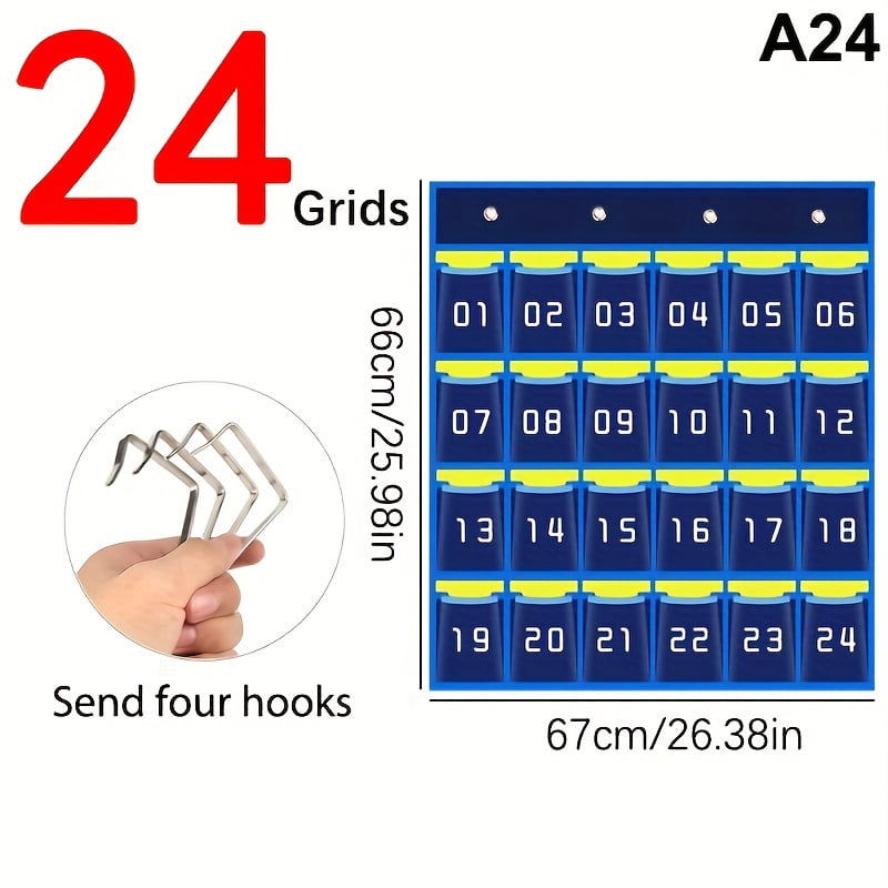 Classroom Cell Phone Organizer - Over-the-Door Hanging Storage Pockets ...