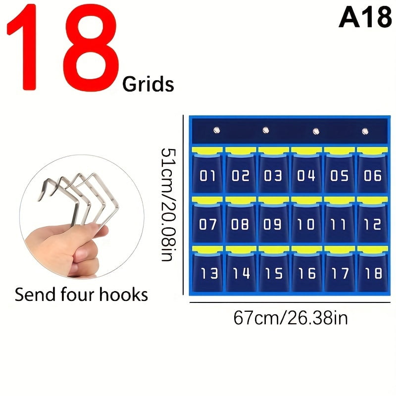 Classroom Cell Phone Organizer - Over-the-Door Hanging Storage Pockets ...
