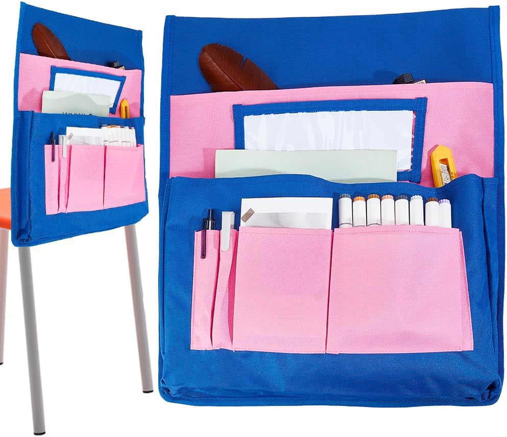 Classroom Chair Pockets 15.66 x 18.18 inch Pink Chairback Buddy Pocket ...