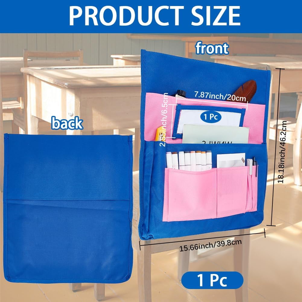 Classroom Chair Pockets 15.66 x 18.18 inch Pink Chairback Buddy Pocket ...
