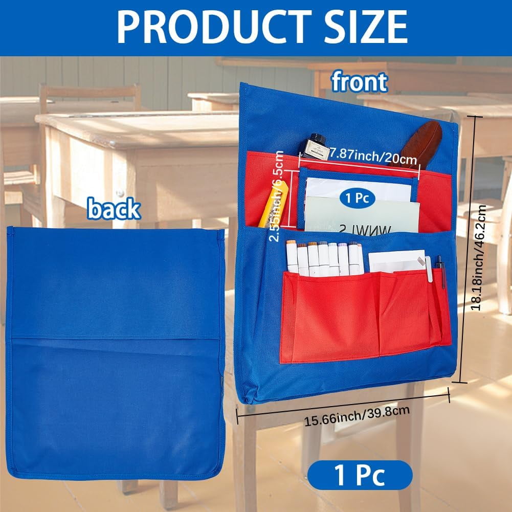 Classroom Chair Pockets 15.66 x 18.18 inch Red Chairback Buddy Pocket ...
