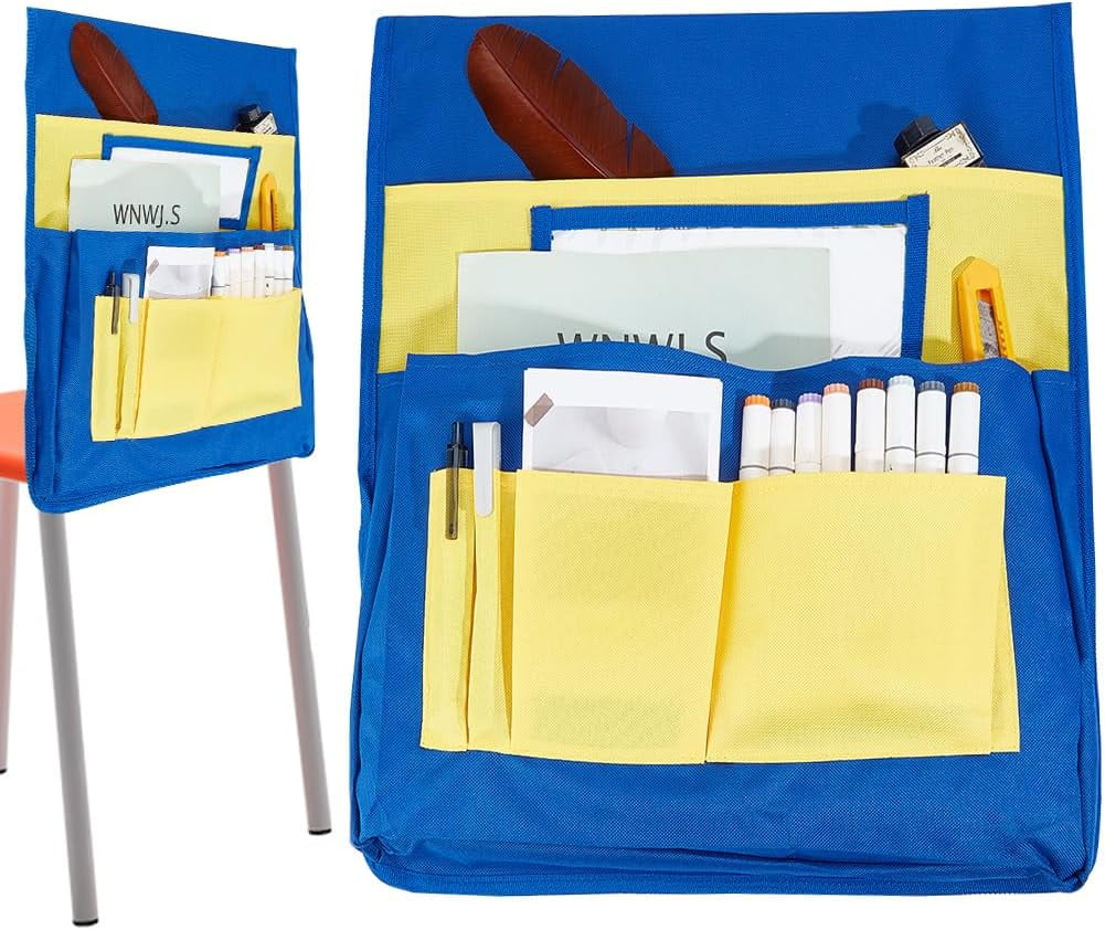 Classroom Chair Pockets 15.66 x 18.18 inch Yellow Chairback Buddy ...
