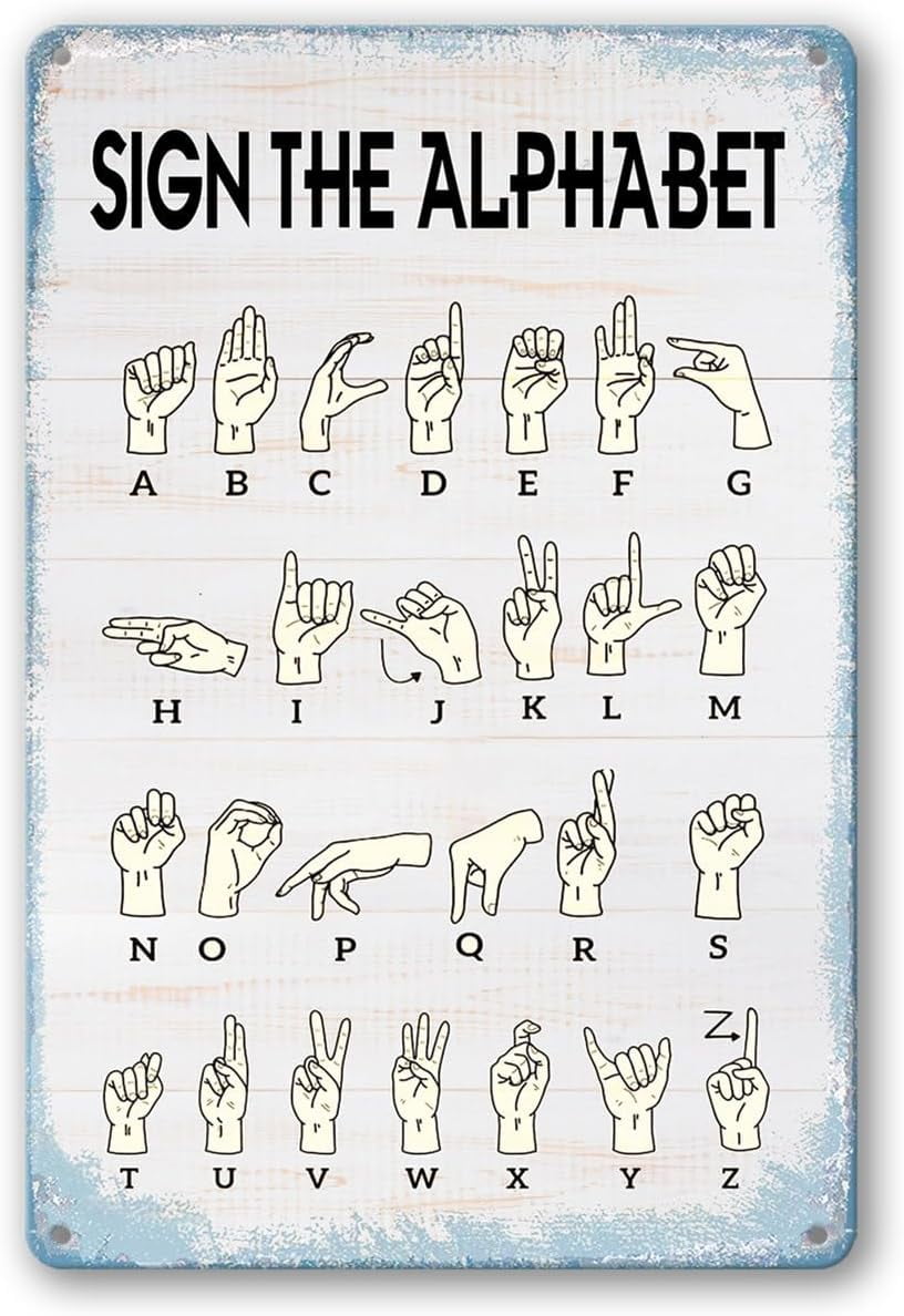 Classroom Decor Alphabet Wall Decor Poster Sign Language For Babies And ...