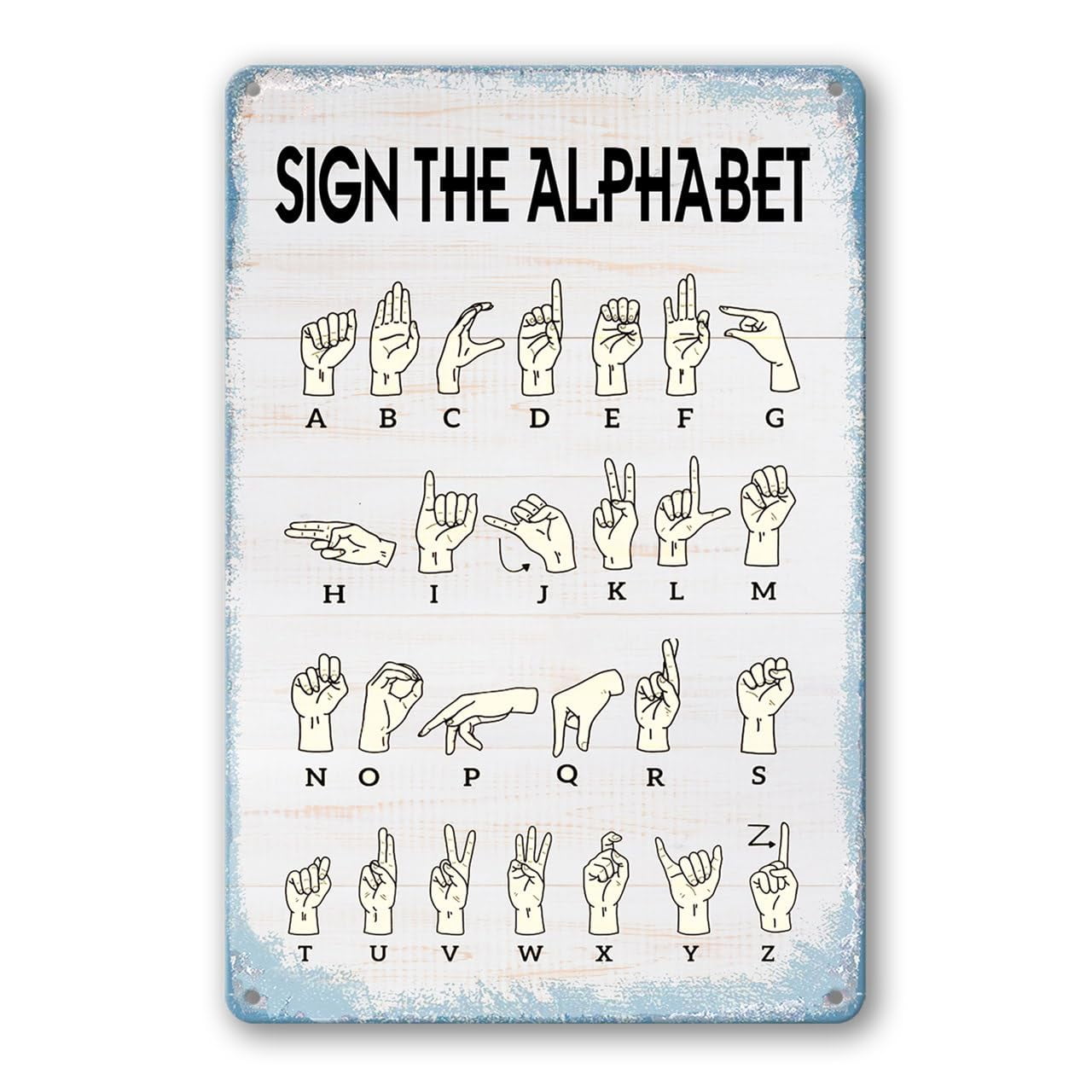 Classroom Decor Alphabet Wall Decor Poster Sign Language For Babies And ...