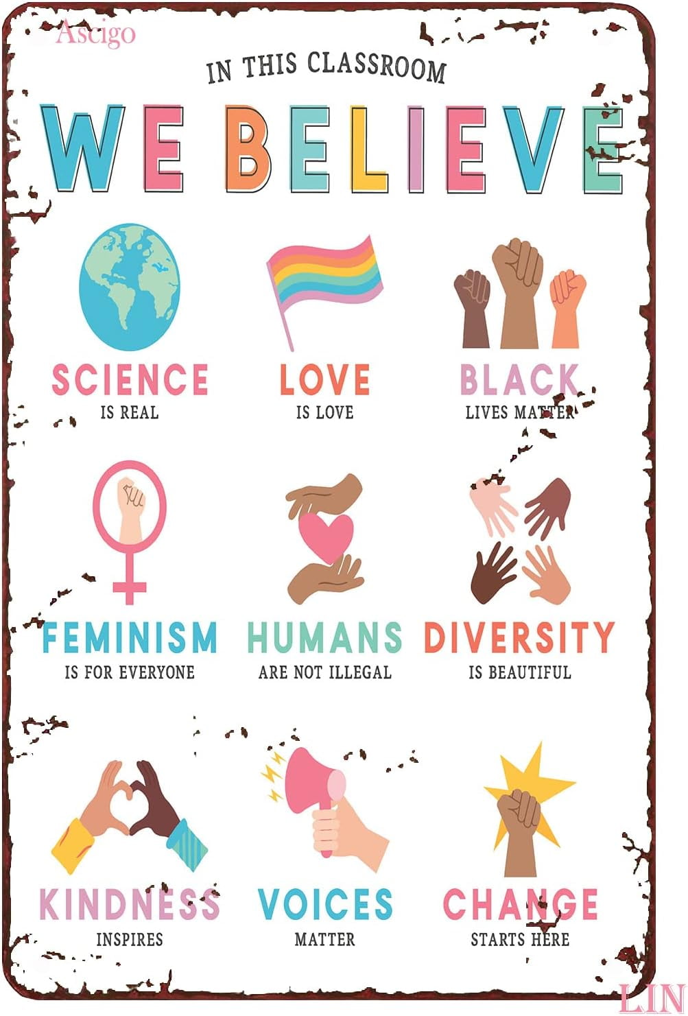 Classroom Decor High School in This Classroom We Believe Art Diversity ...