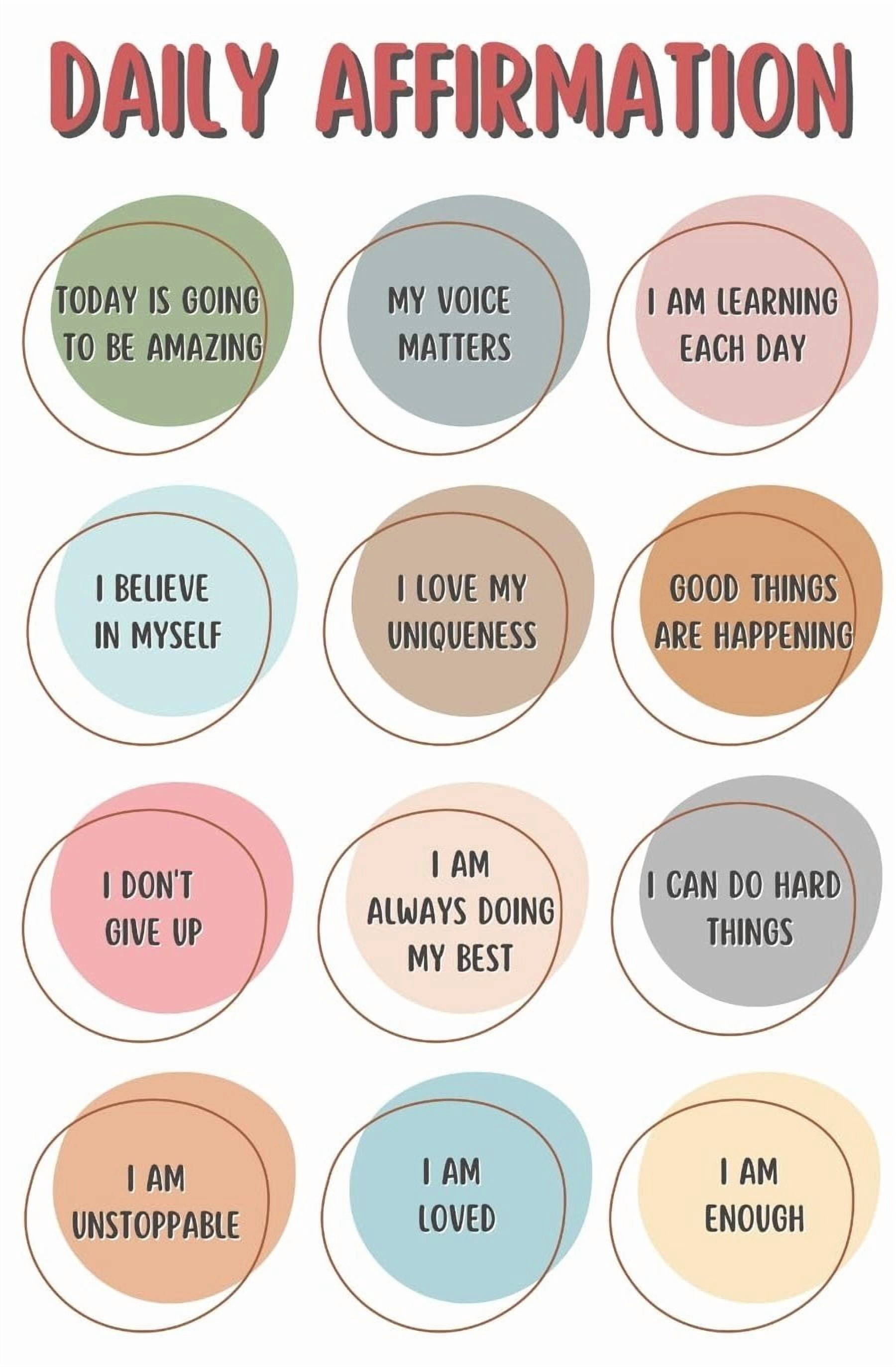 Classroom Decor Must Haves, Positive Affirmations Poster Inspirational ...