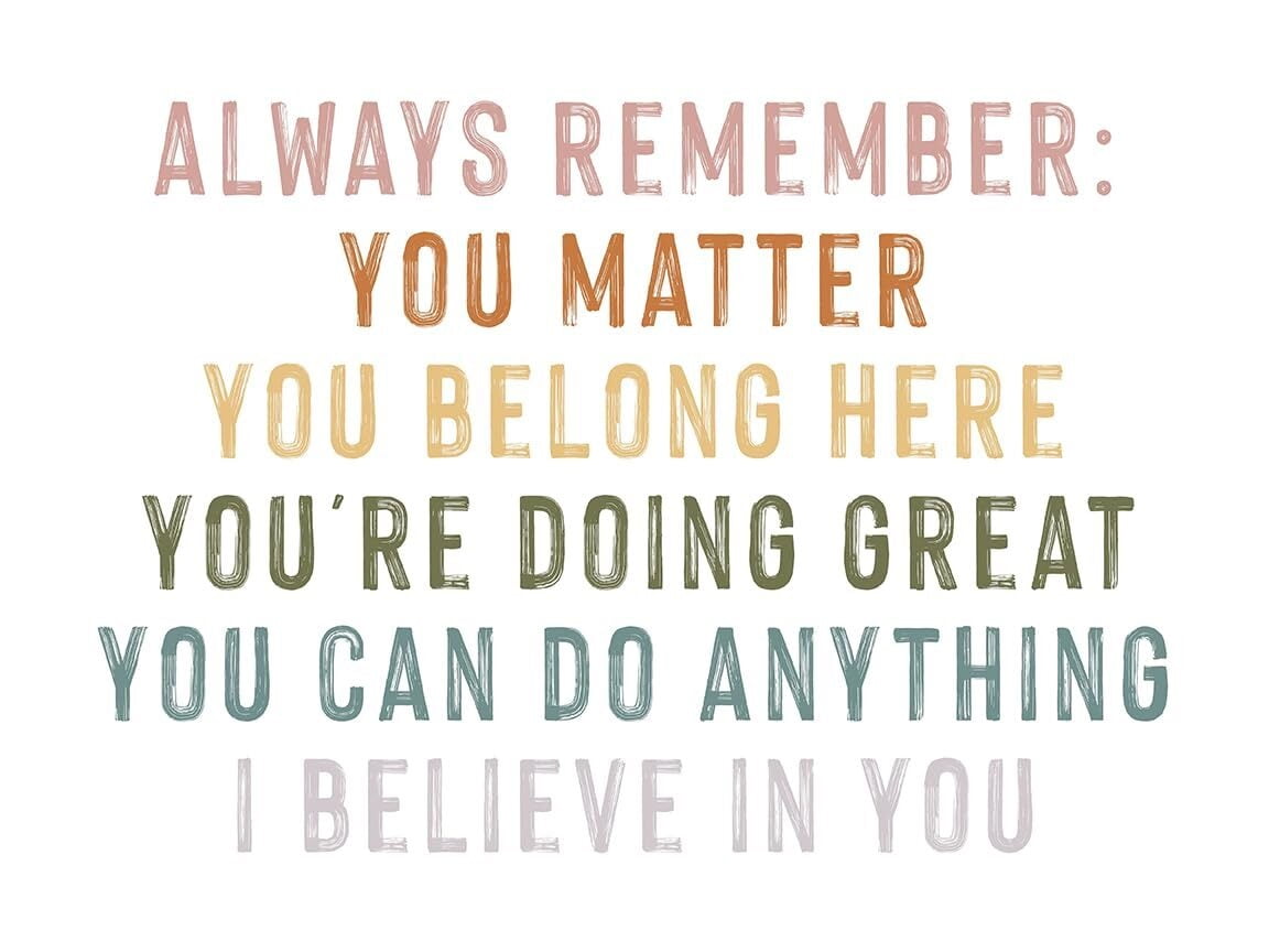 Classroom Decor Pastel Rainbow Poster Inspirational Quotes Kids Room ...