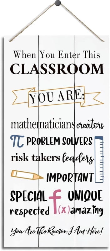 Classroom Decor Signs, Decorative Wood Hanging Wood Plaque, Rustic Door ...
