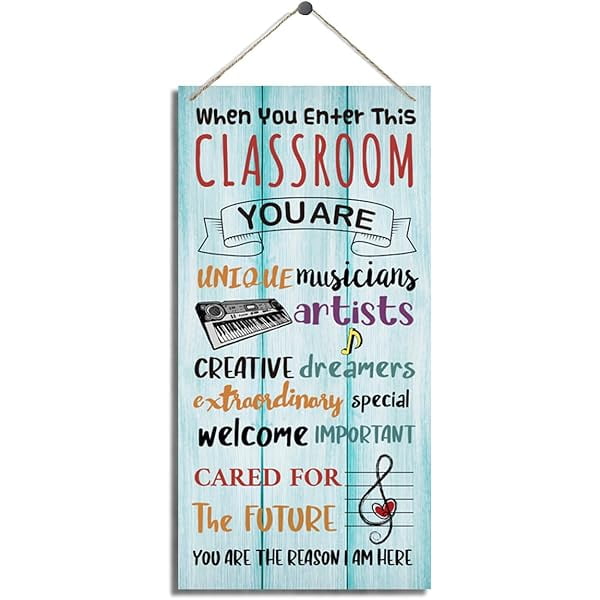 Classroom Decor Signs Decorative Wood Hanging Wood Plaque Rustic Door ...