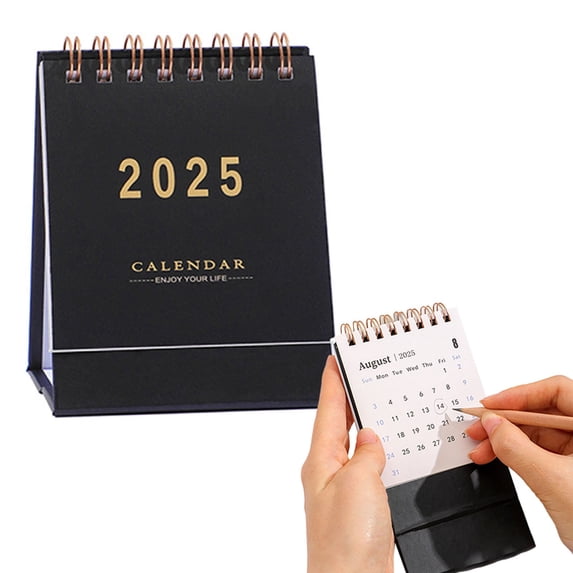 Classroom Decor, Tyeign Small Desk Calendar 2025 Simple Solid Color ...